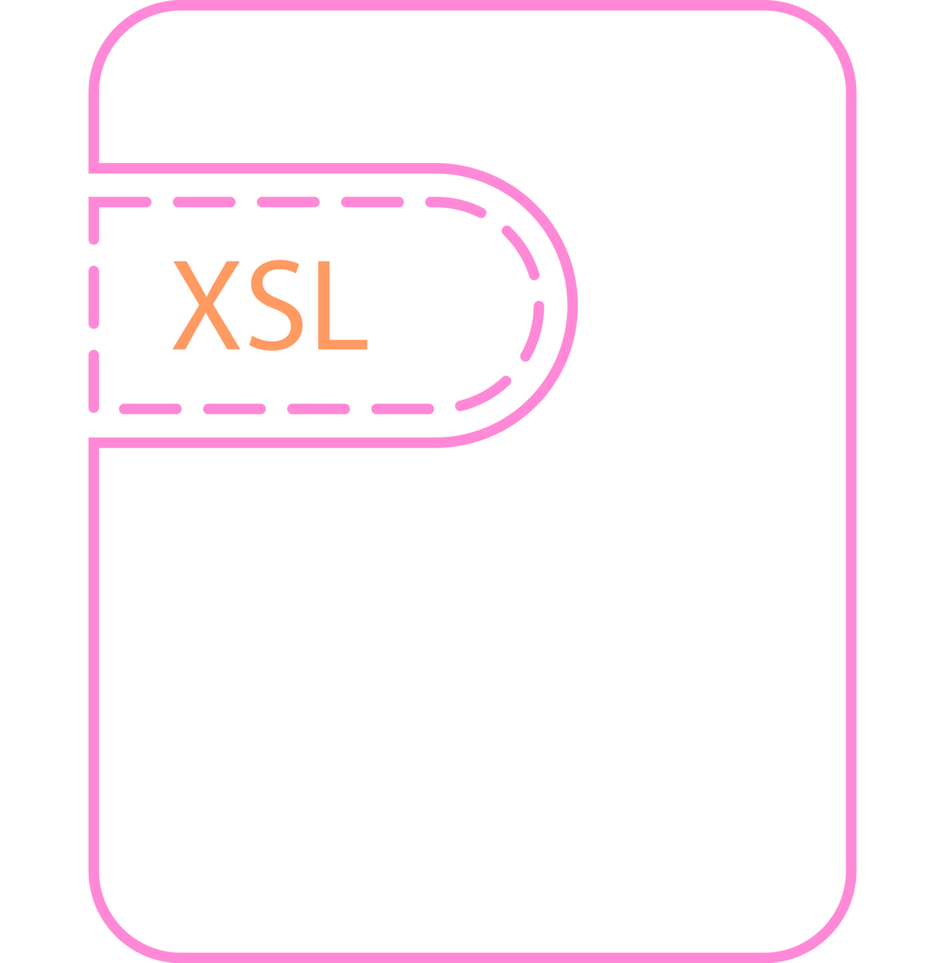 Xsl File Icon Thick Black Outline 57325209 Png