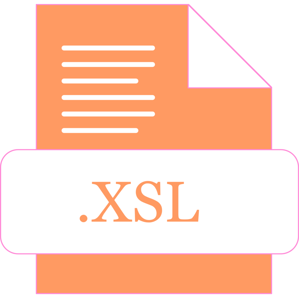 Xsl File Extension Icon Fill With Minimal Colors 57325219 PNG