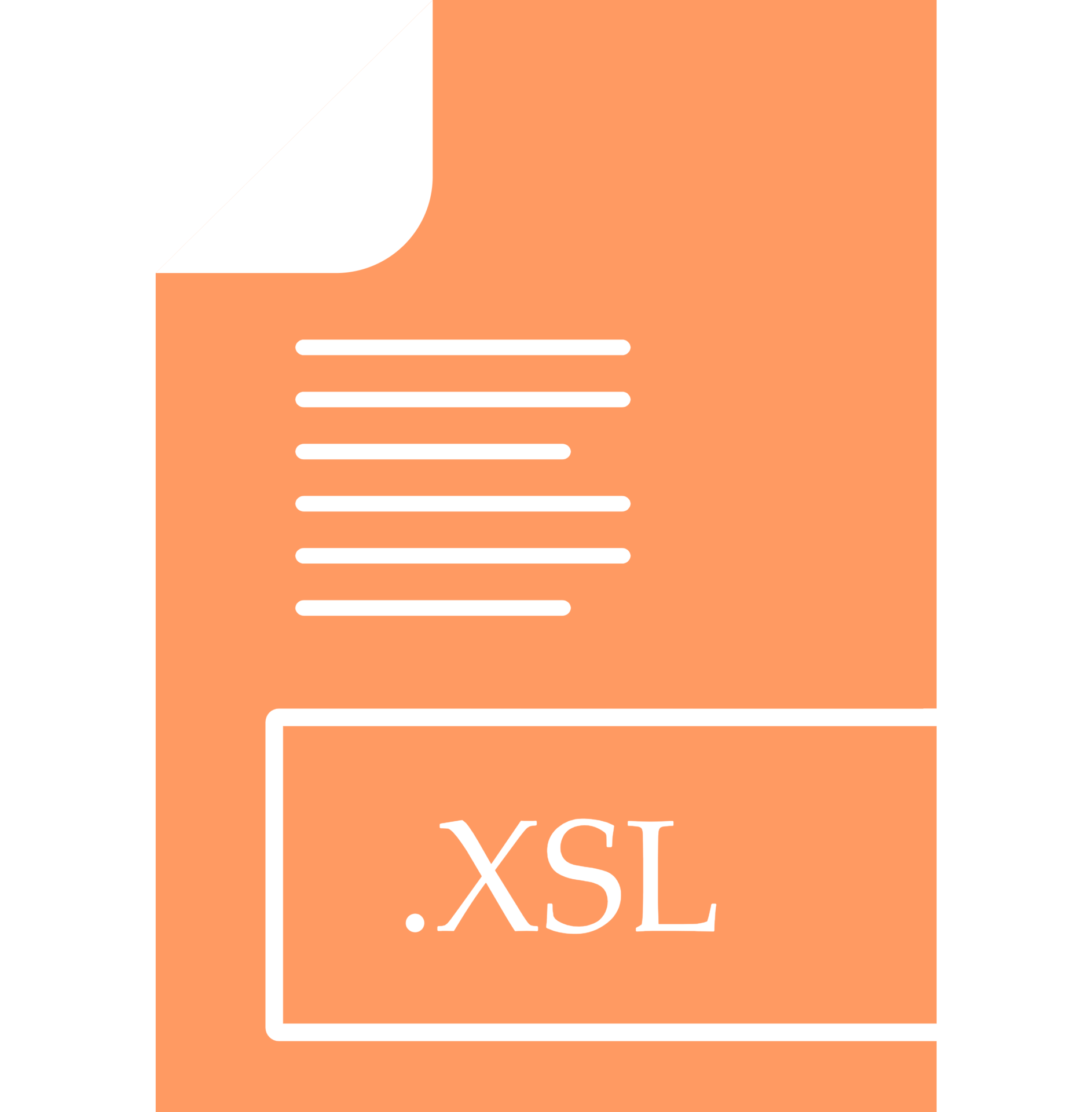 Xsl File Format Icon Fill Insidse With Symbol 57325247 Png