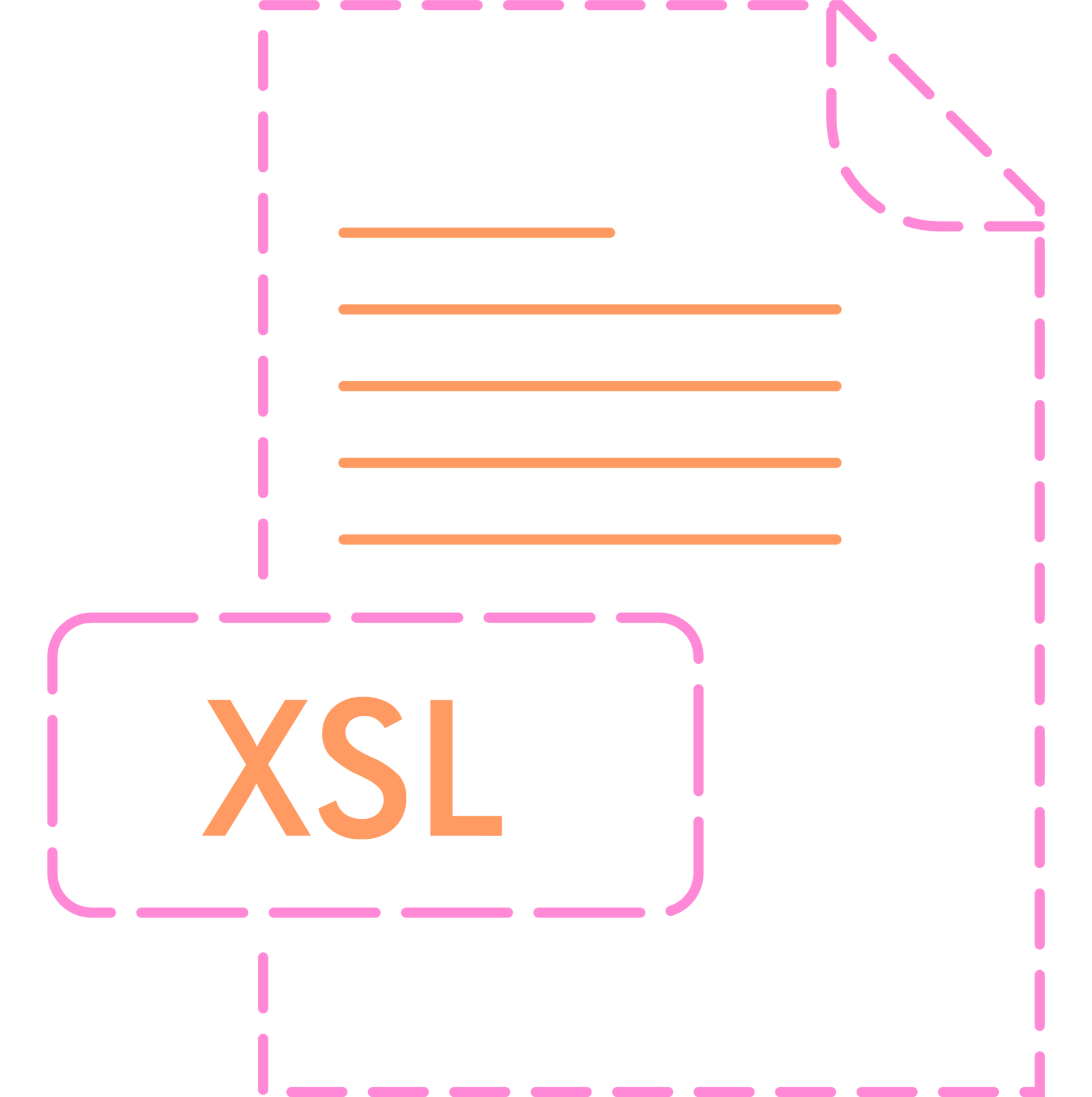 Xsl File Format Icon Rounded Outline 57325263 Png