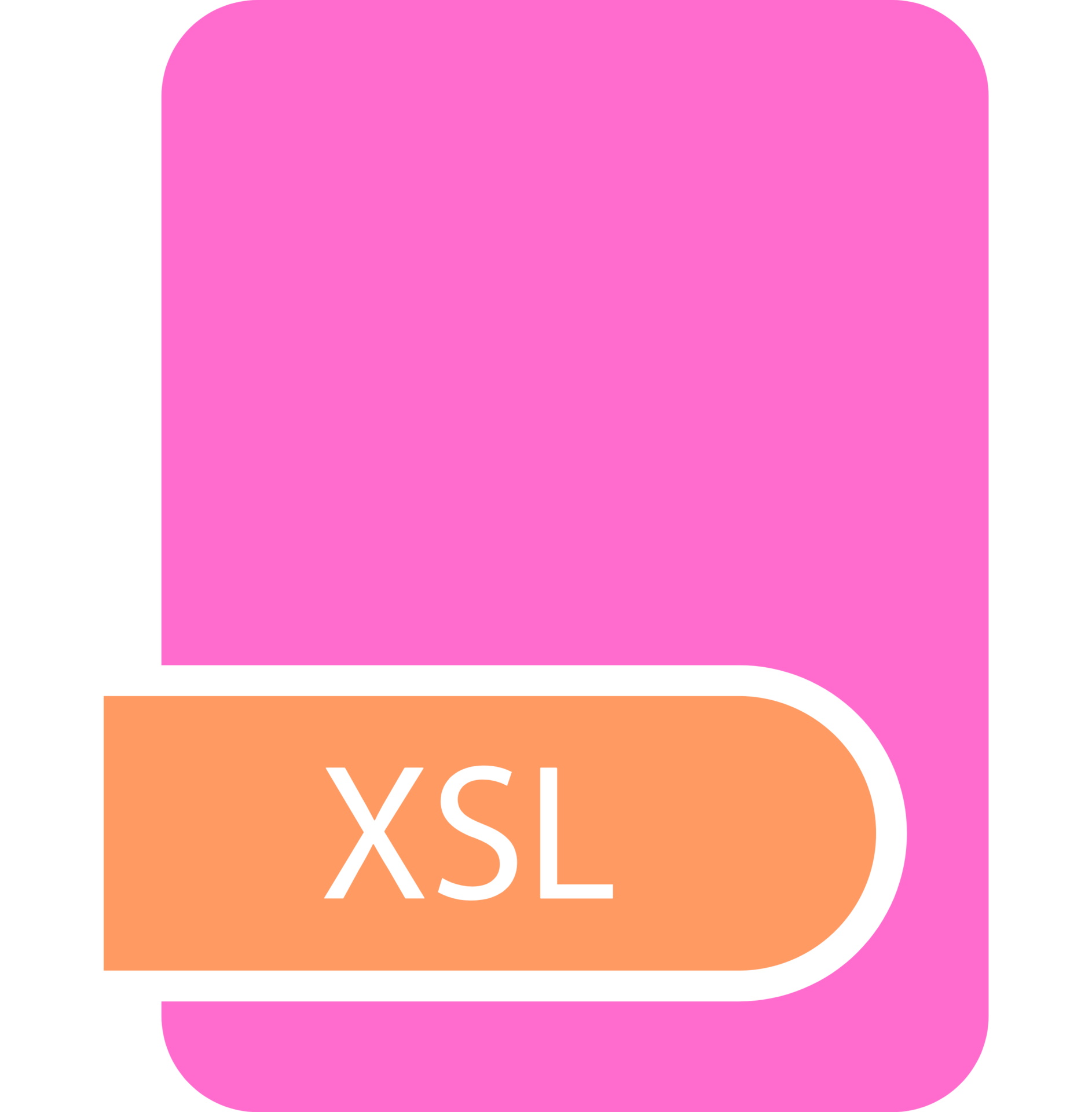 Xsl File Format Icon With Contour 57325267 Png