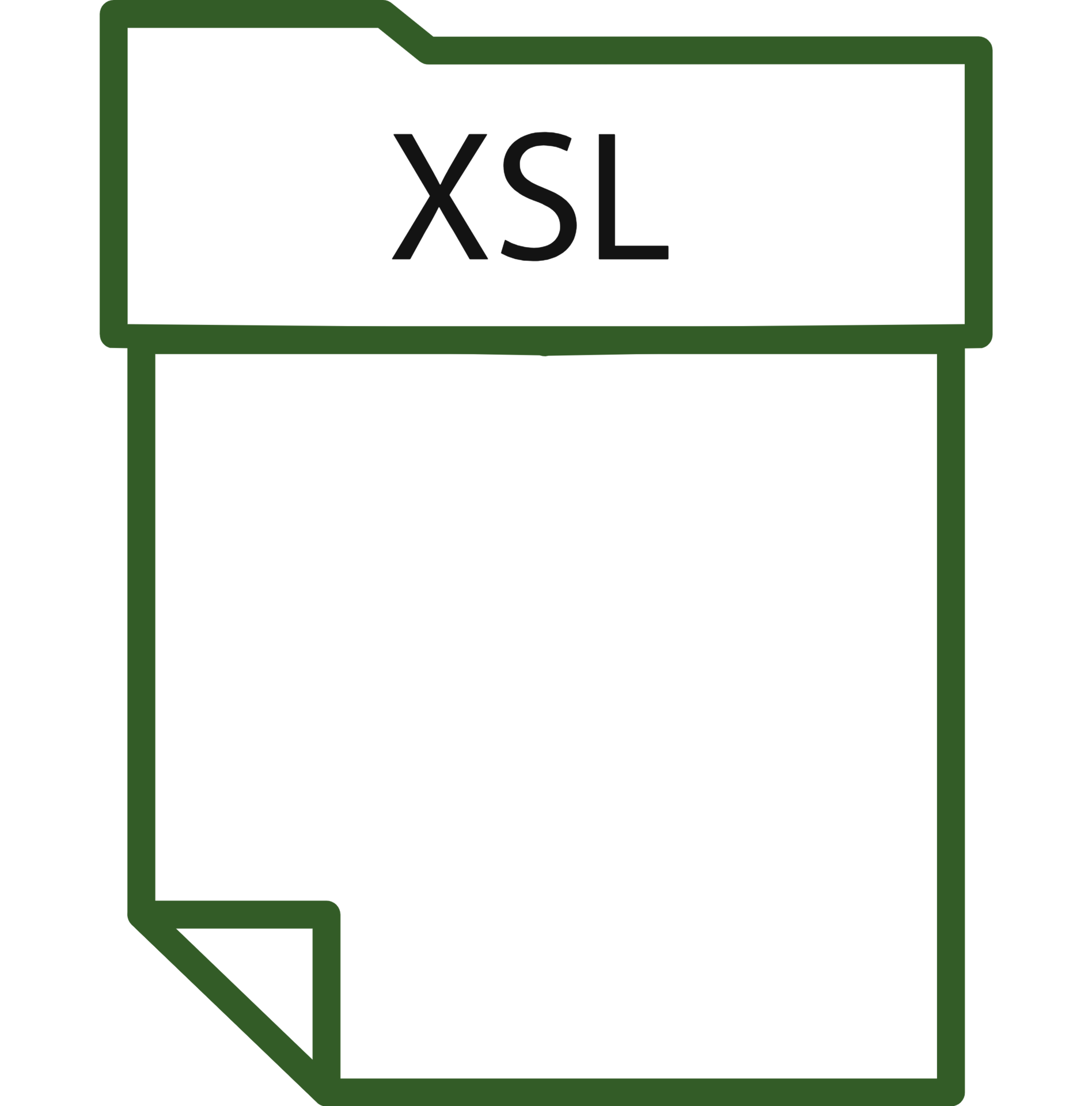 Xsl File Format Minimal Icon With Thick Outline 57325269 Png