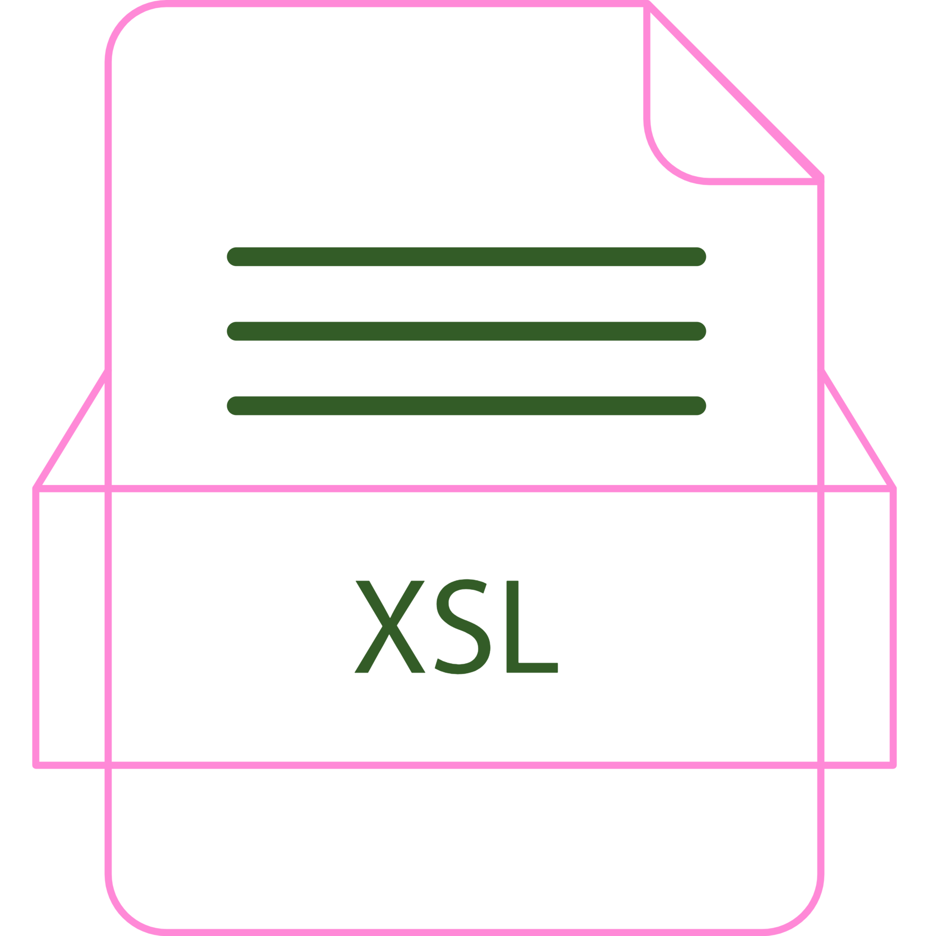 Xsl File Icon Black Outline 57325272 Png