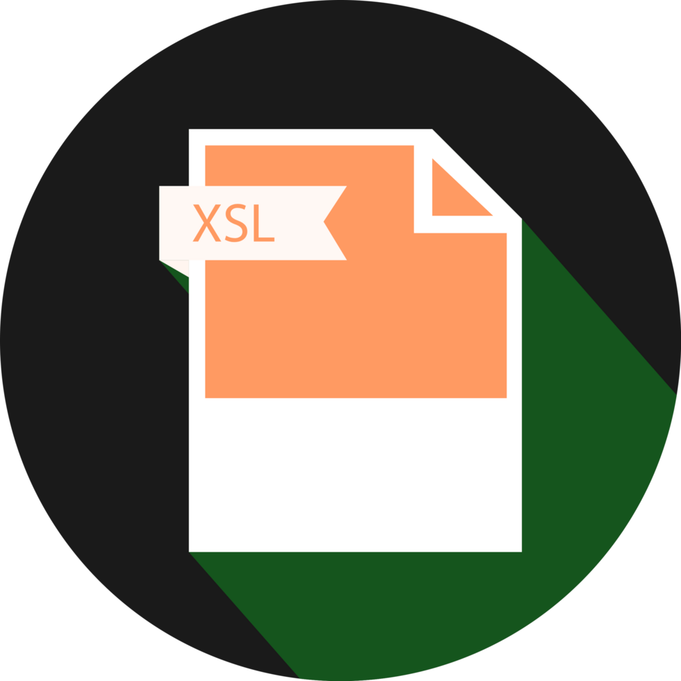 Xsl File Format Icon And Black Shadow Circular 57325282 Png