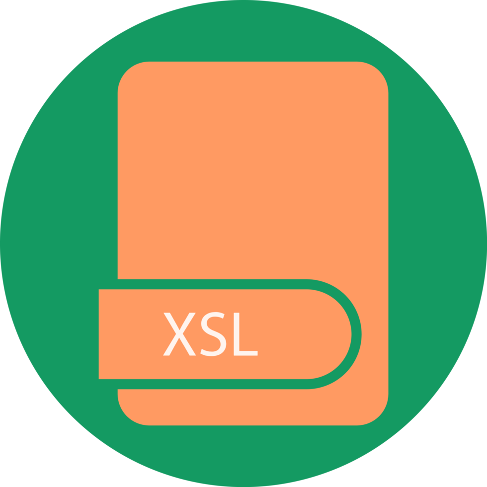 Xsl File Format Icon Circular Shape 57325286 Png