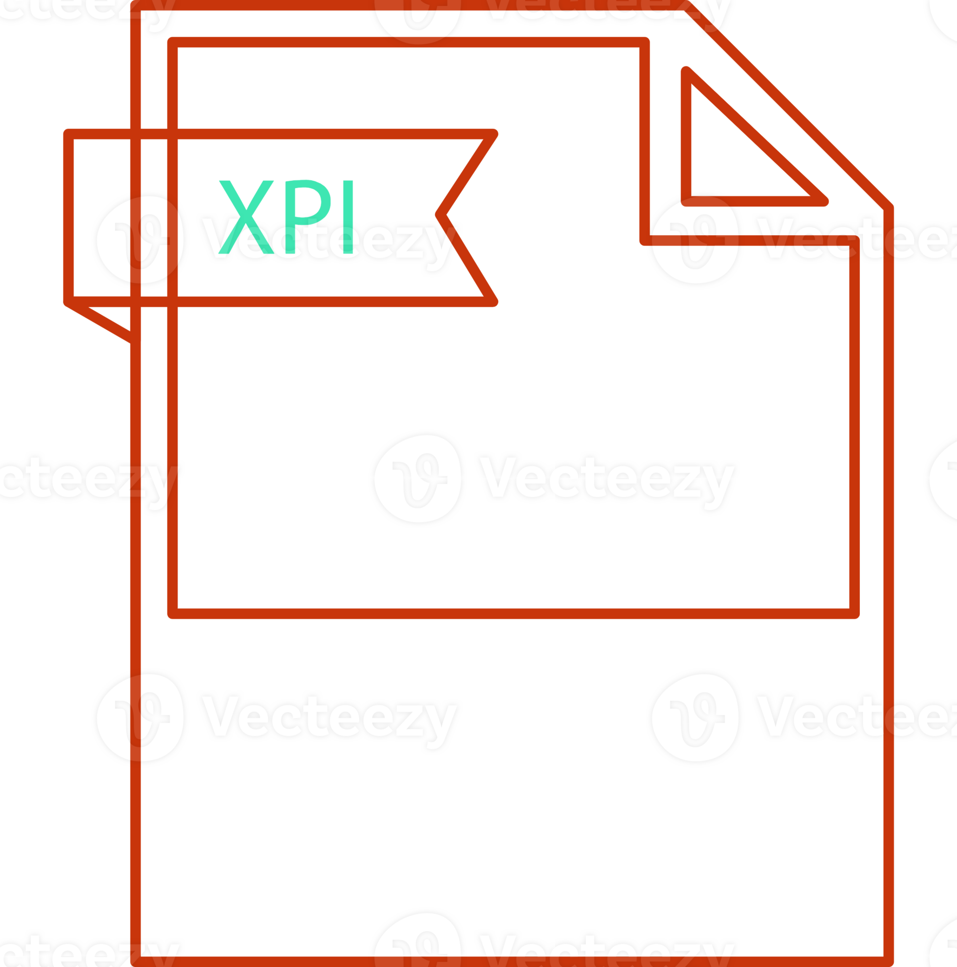 Xpi File Format Icon Black Outline And Light Color Text 57325454 Png