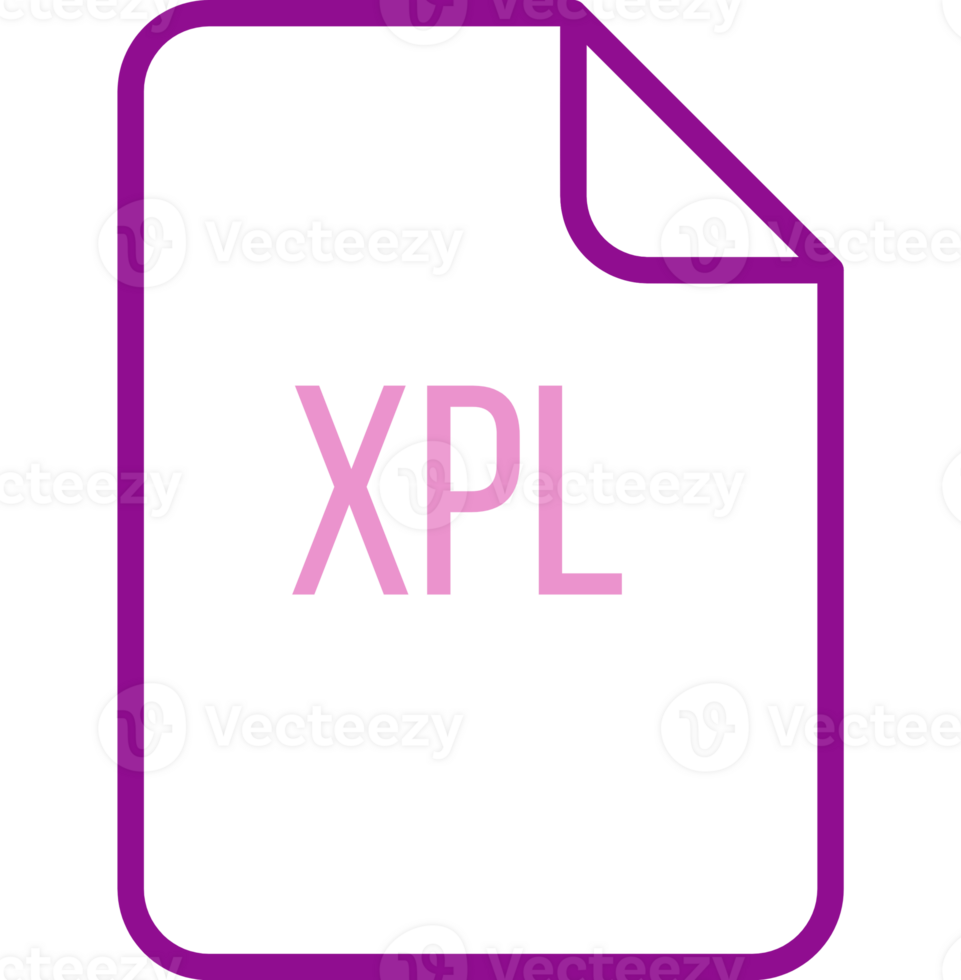 Creative Xpl File Icon Fill Rounded Corners Bold Outline Graphic