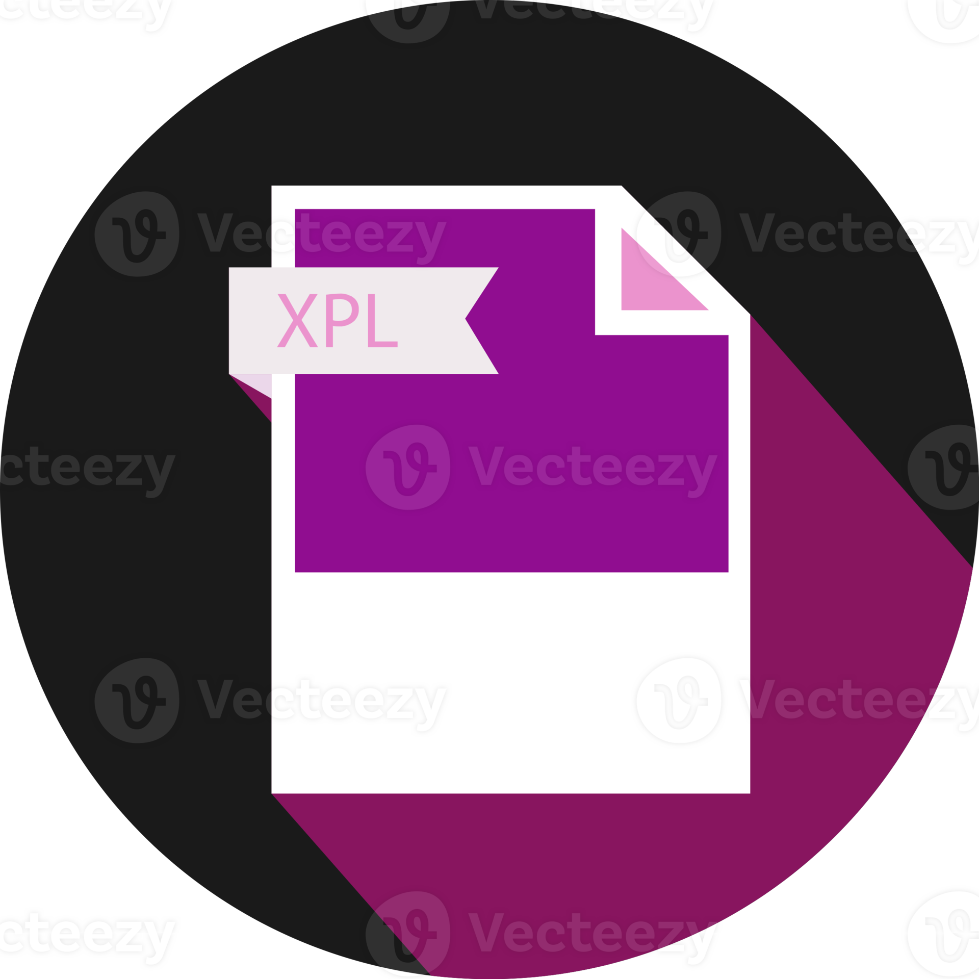 Xpl File Format Icon And Black Shadow Circular Shape Design Element 57325548 Png