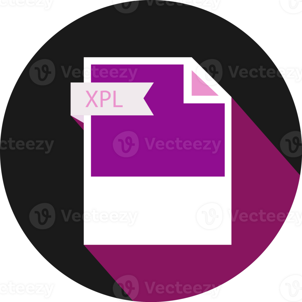 Xpl File Format Icon And Black Shadow Circular Shape Design Element 57325548 Png