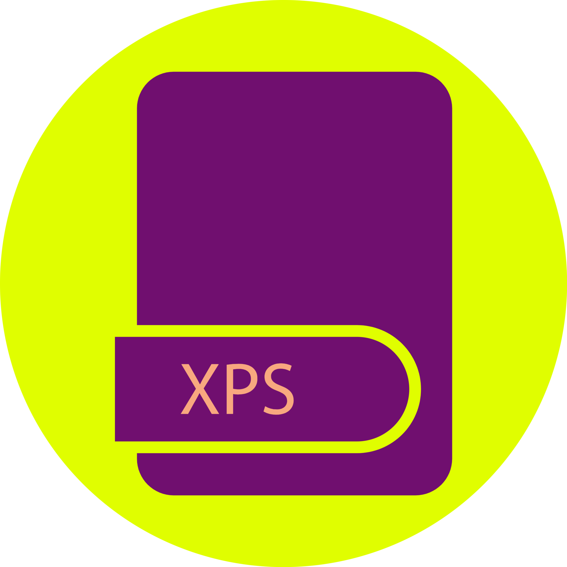 Xps File Format Icon Circular Shape Illustration 57325666 Png