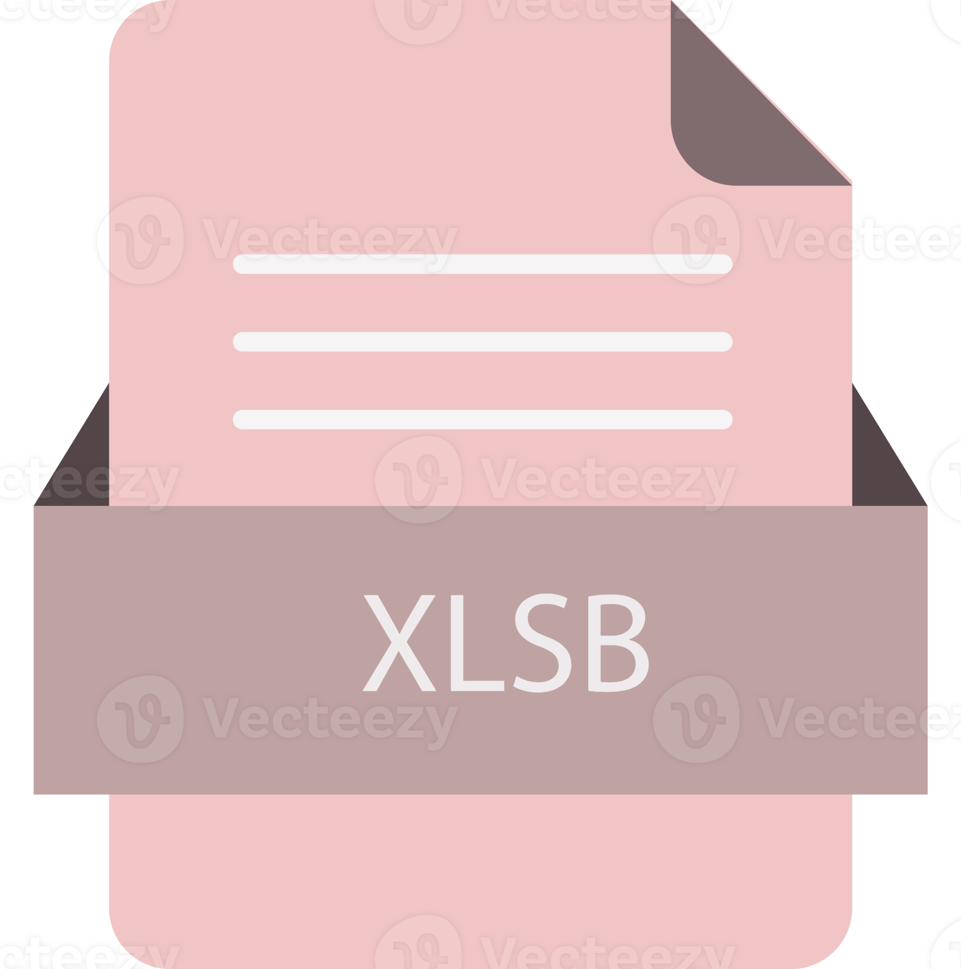 Xlsb File Icon With Color And Rounded Corners And Folded Doc Illustration 57325692 PNG