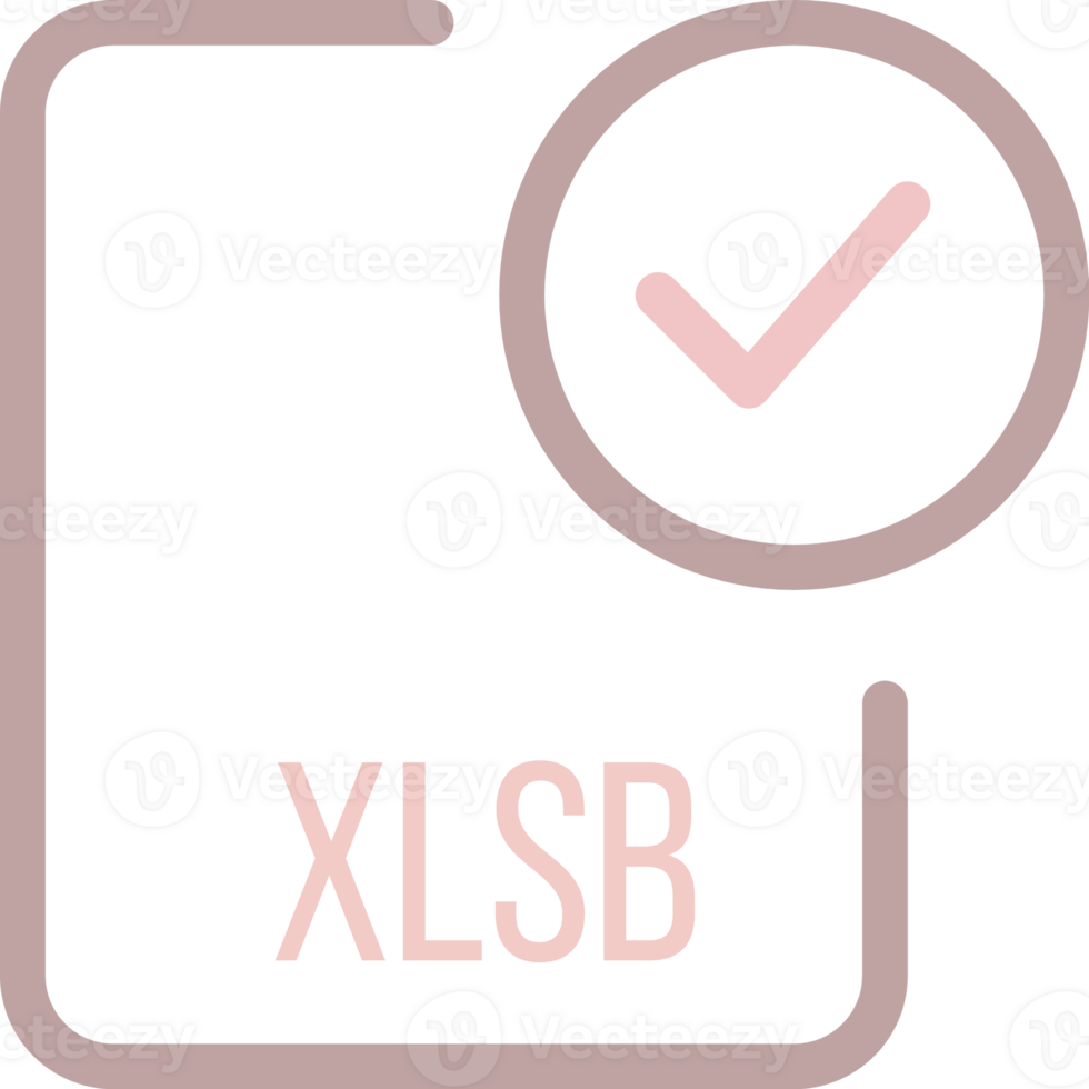 Modern Xlsb File Icon With Checked Mark 57325698 PNG