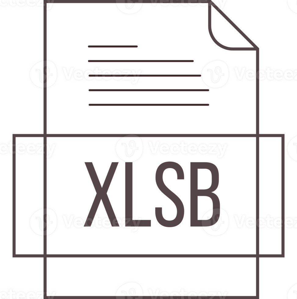 Modern Xlsb File Icon Crisp Thick Outline Sharp Corners 57325732 Png
