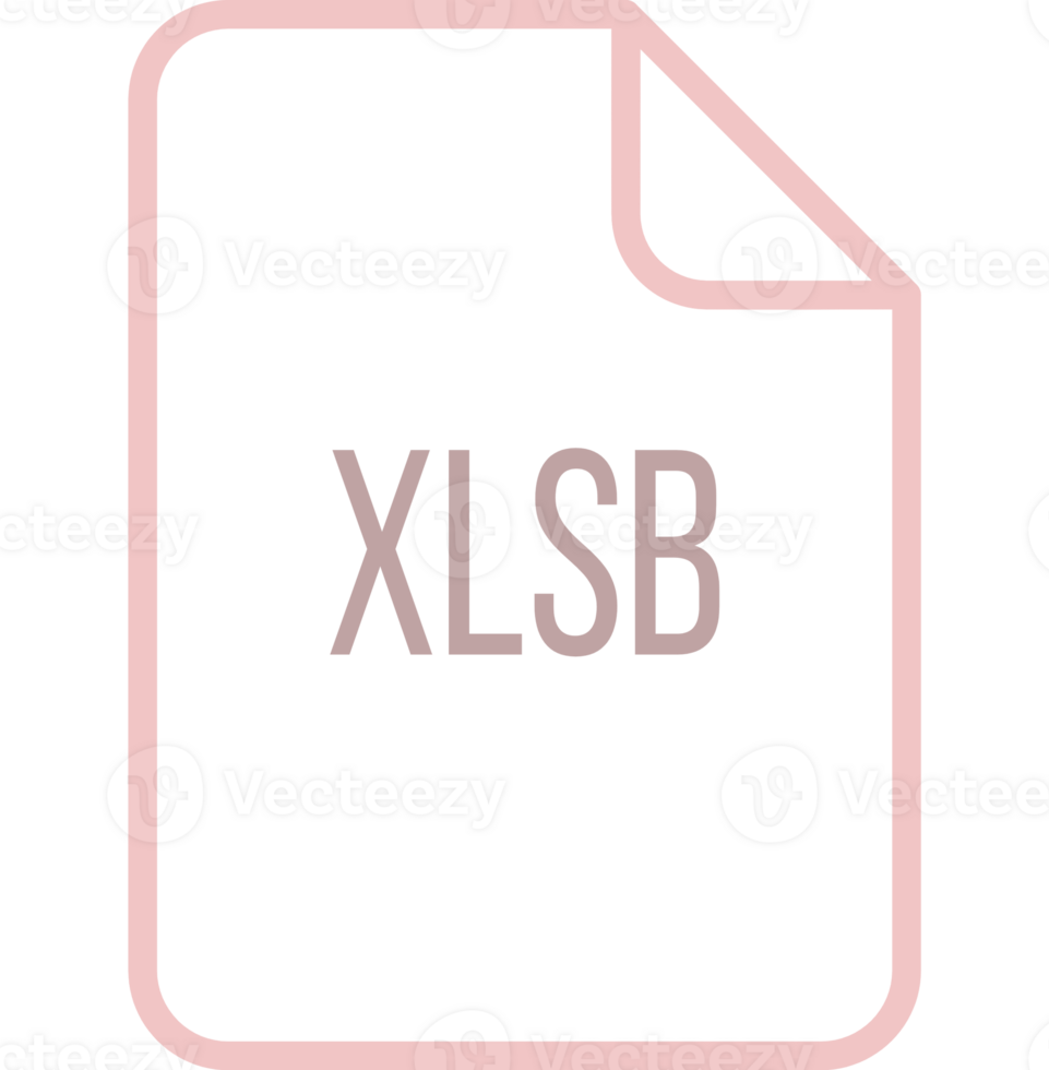 Xlsb File Icon Fill Rounded Corners Bold Outline Design Element 57325741 PNG