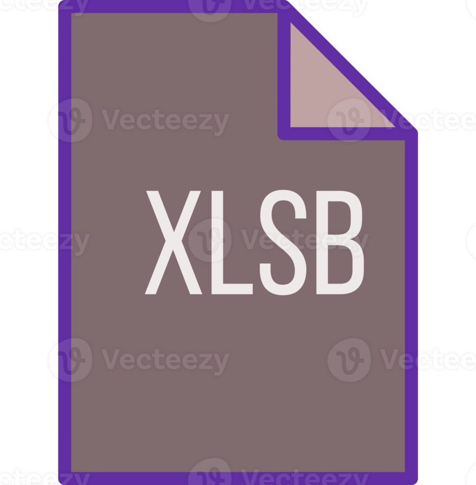 Xlsb File Icon Fill Crisp Corner Design Element 57325747 PNG