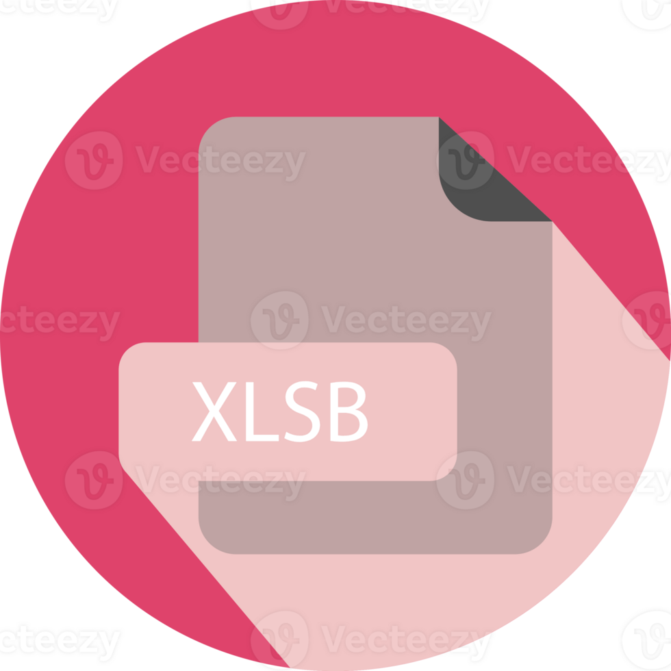 Xlsb File Extension Icon With Black Shadow Circular Icon Design Element 57325763 PNG
