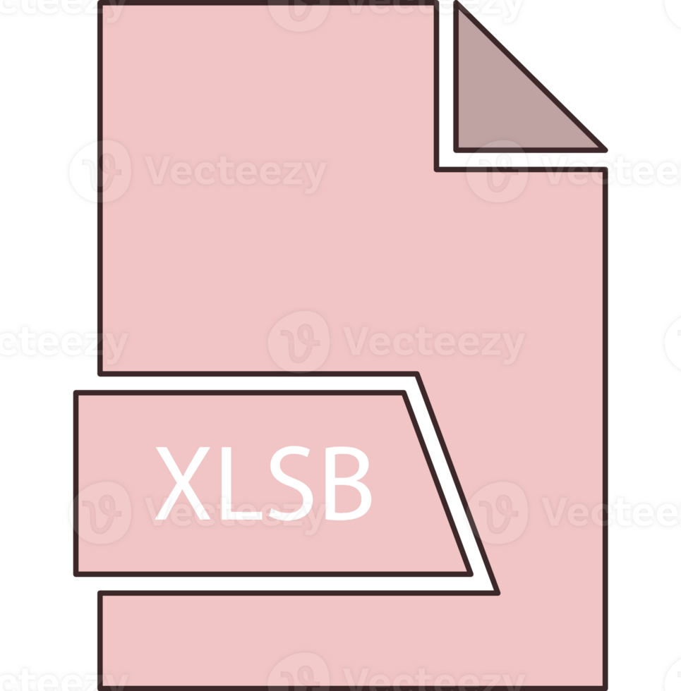 Modern Xlsb File Format Icon In Shapes 2 Colors And Side Contour 57325774 Png