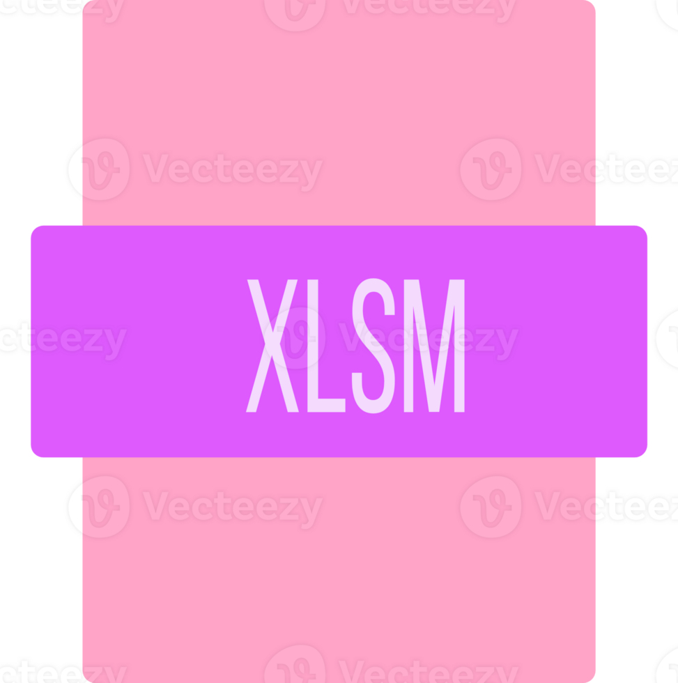 Xlsm Ip File Extension Icon Color Fill Outer Flat Design Element