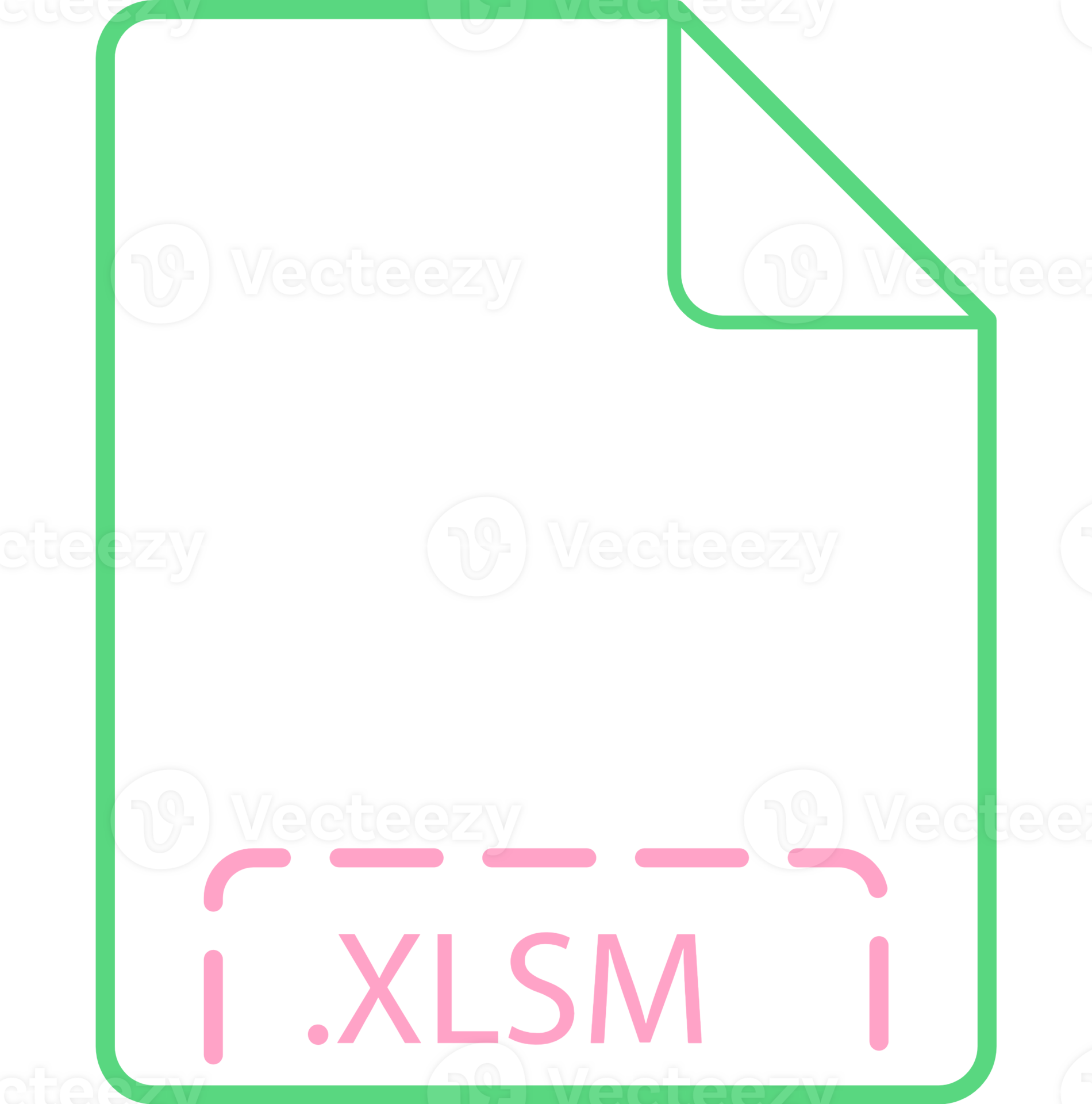 Xlsm File Icon Minsk Dashed Rounded Outline Illustration 57325832 PNG