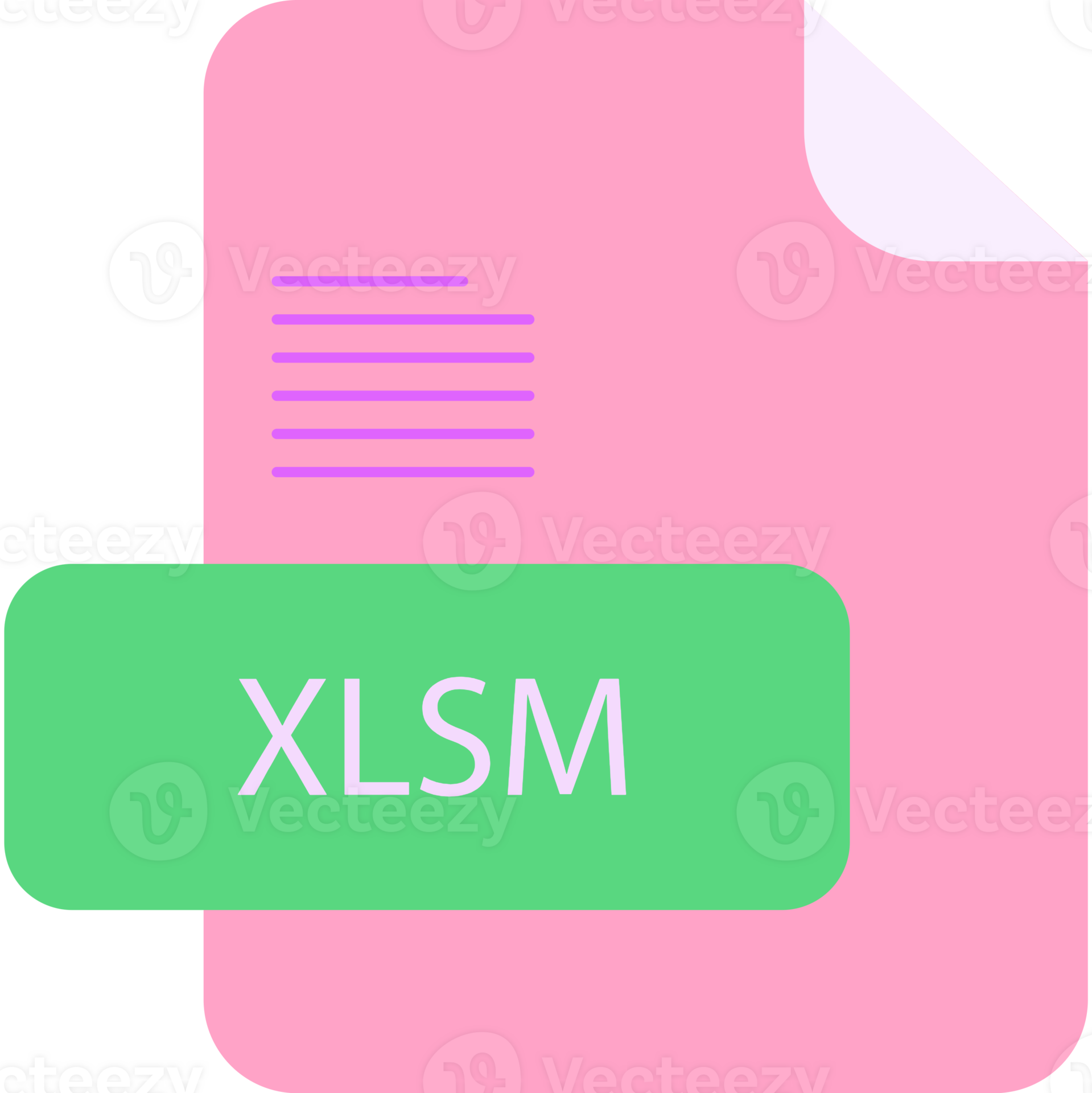 Modern Xlsm File Extension Rounded Lines And Shape 57325837 Png