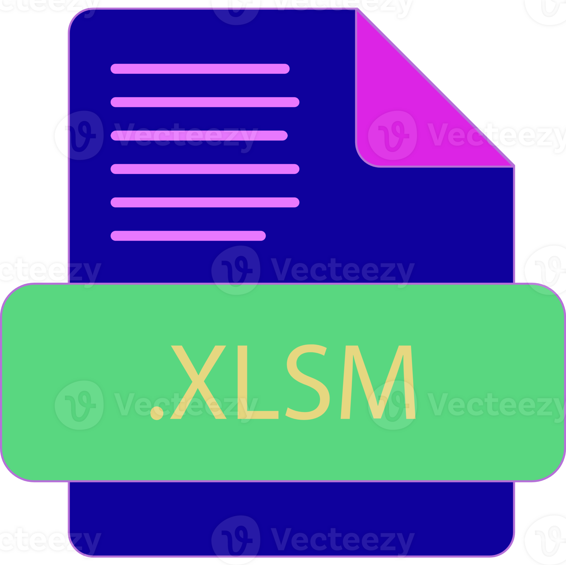 Xlsm File Extention Icon Old Minimal Color Fill Illustration 57325841 PNG