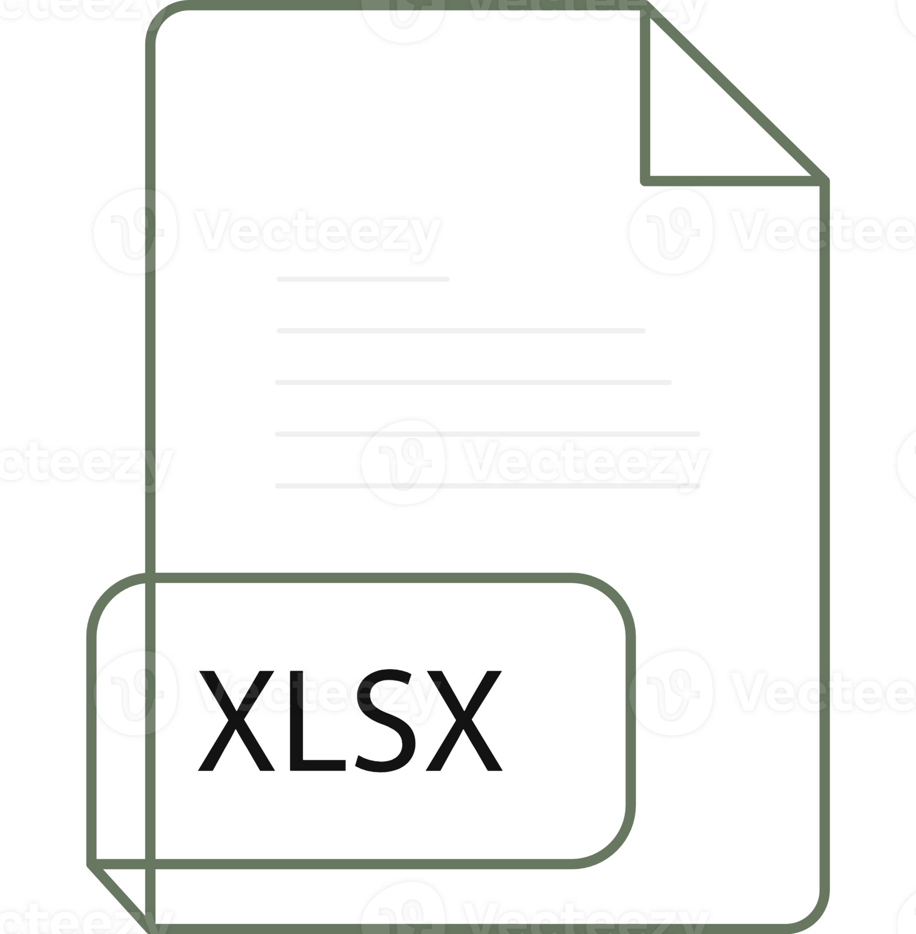 Xlsx File Extension Icobn Crisp Corners Thick Outline 57325968 Png