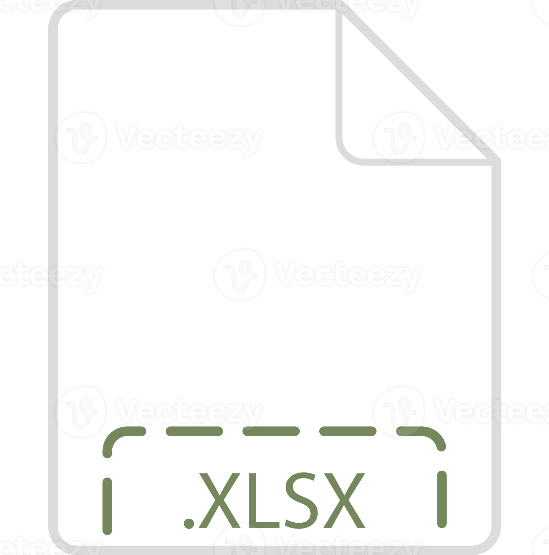 Xlsx File Icon Deep Rounded Outline 57325983 PNG