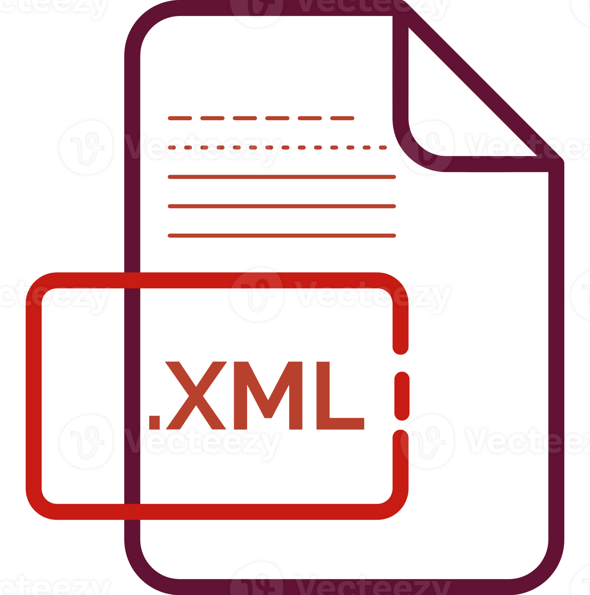 Xml File Extension Icon Little Dot And Color Fill Design Element ...
