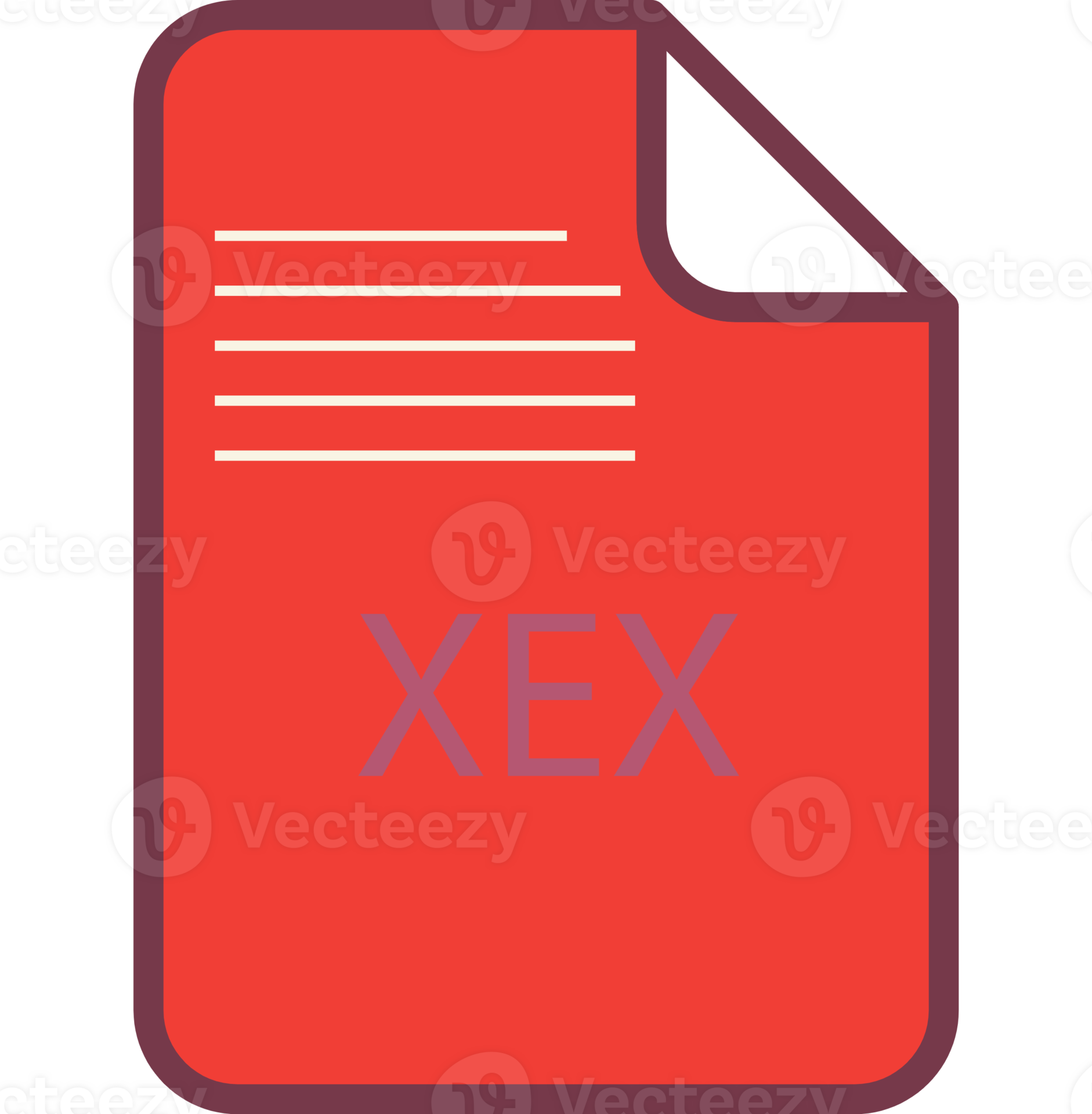 Xex File Icon Fill And Outline Rounded Corners Design Element 57326129 PNG