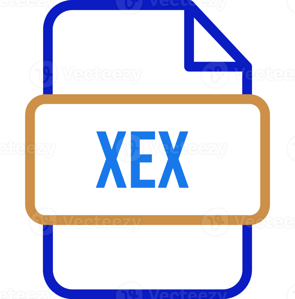 Xex File Icon With Bold Outline Design Element 57326138 PNG