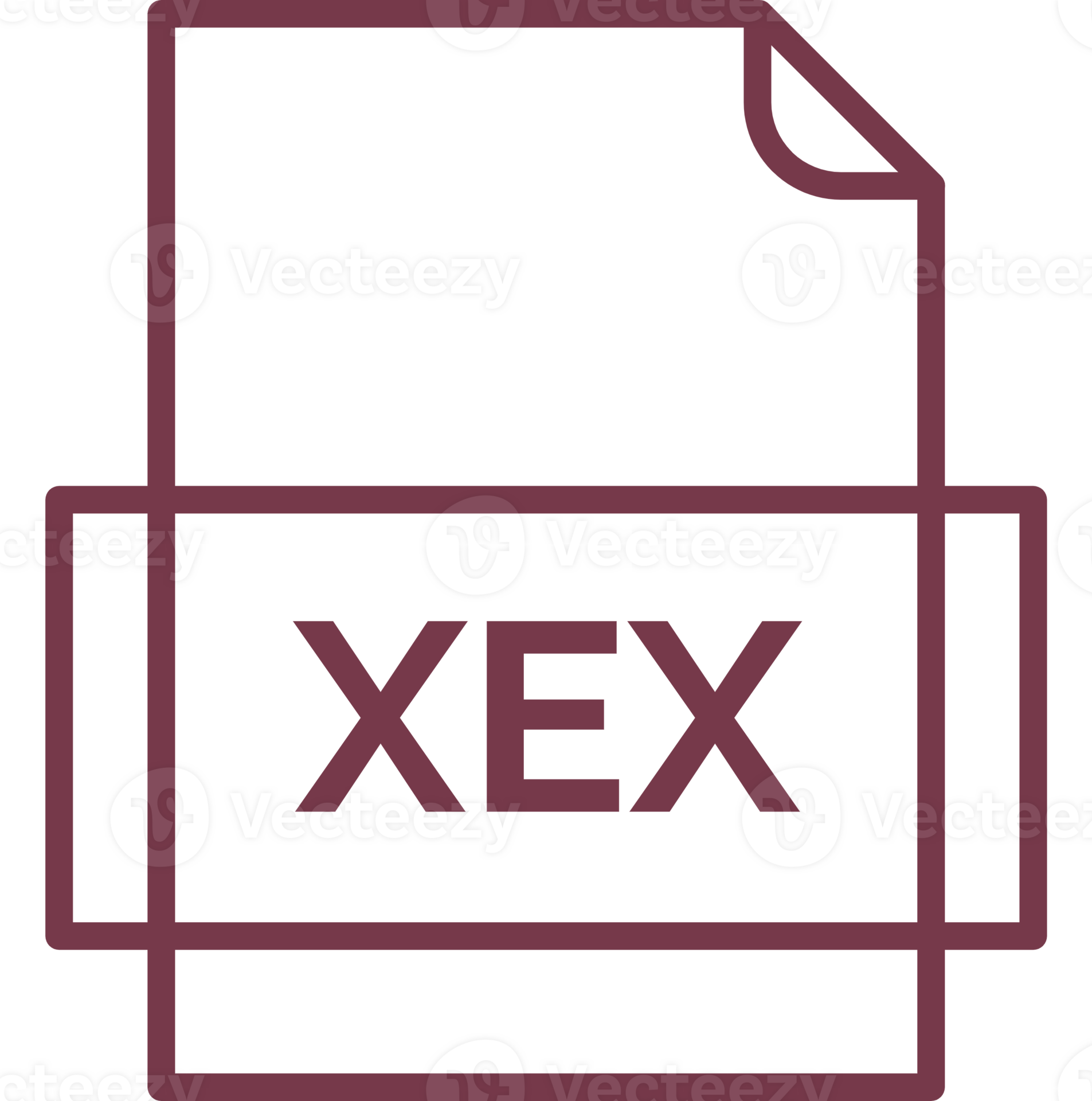 Creative Xex File Icon Thick Outline Rounded Corners Graphic 57326139 PNG