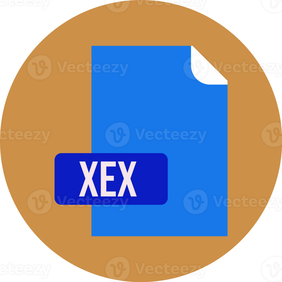 Modern Xex File Format Icon Rounded Circle Bg 57326147 PNG