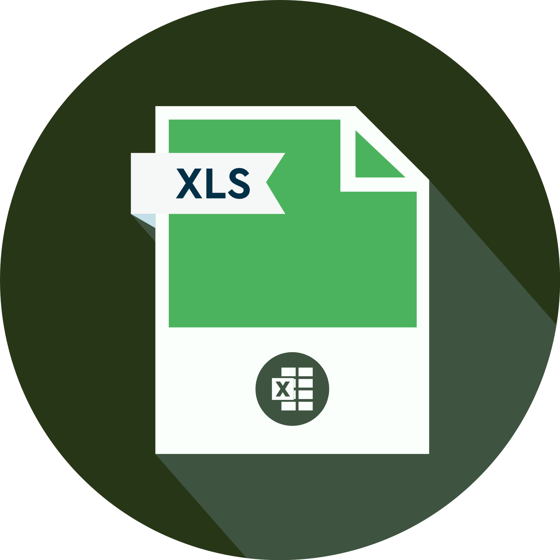 Xls File Format Icon Malachite Circular Shape 57326248 Png