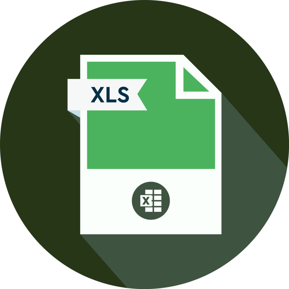 Xls File Format Icon Malachite Circular Shape 57326248 PNG
