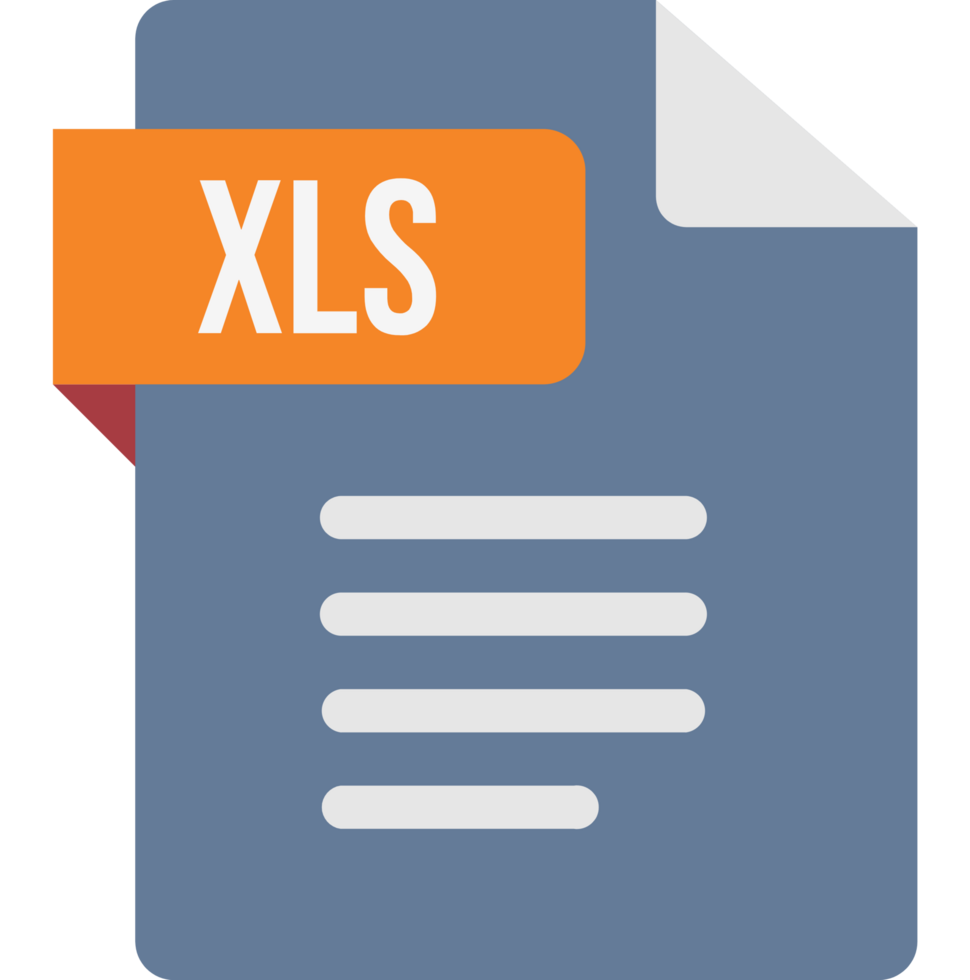 Xls Icon Orange And Rose Fill Color 57326260 PNG
