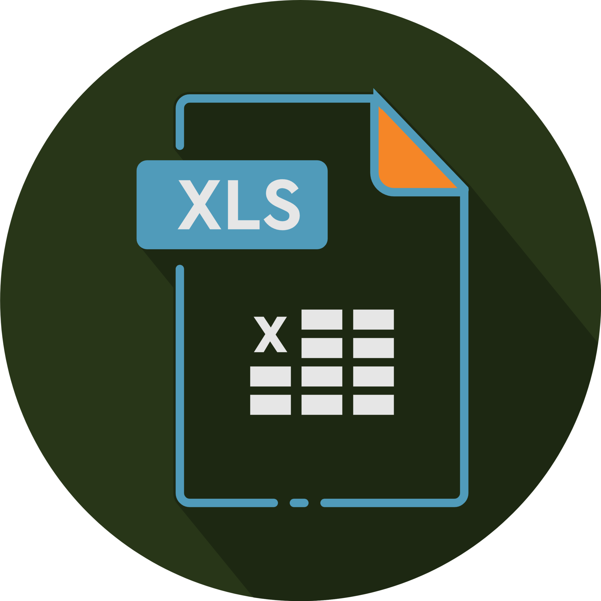 Xls File Format Minimal Icon With Circle Outside 57326265 Png