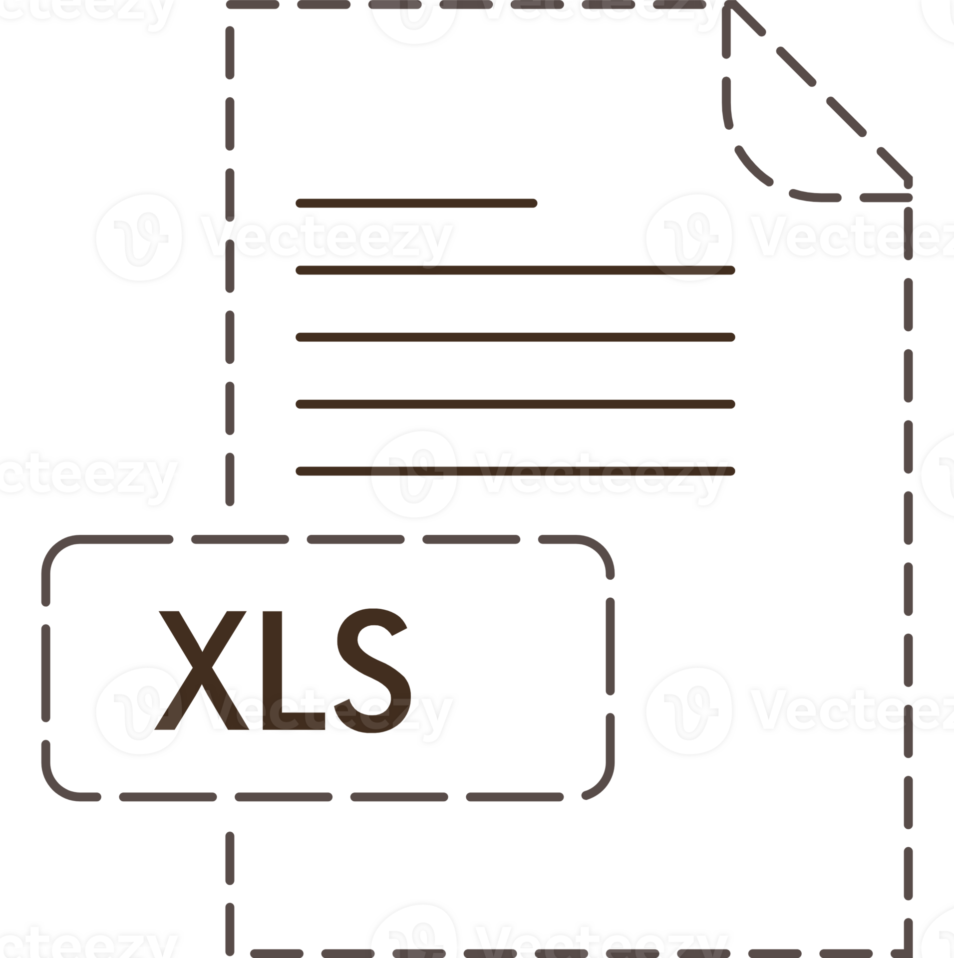 Creative Xls File Format Icon Rounded Outline Graphic 57326349 Png