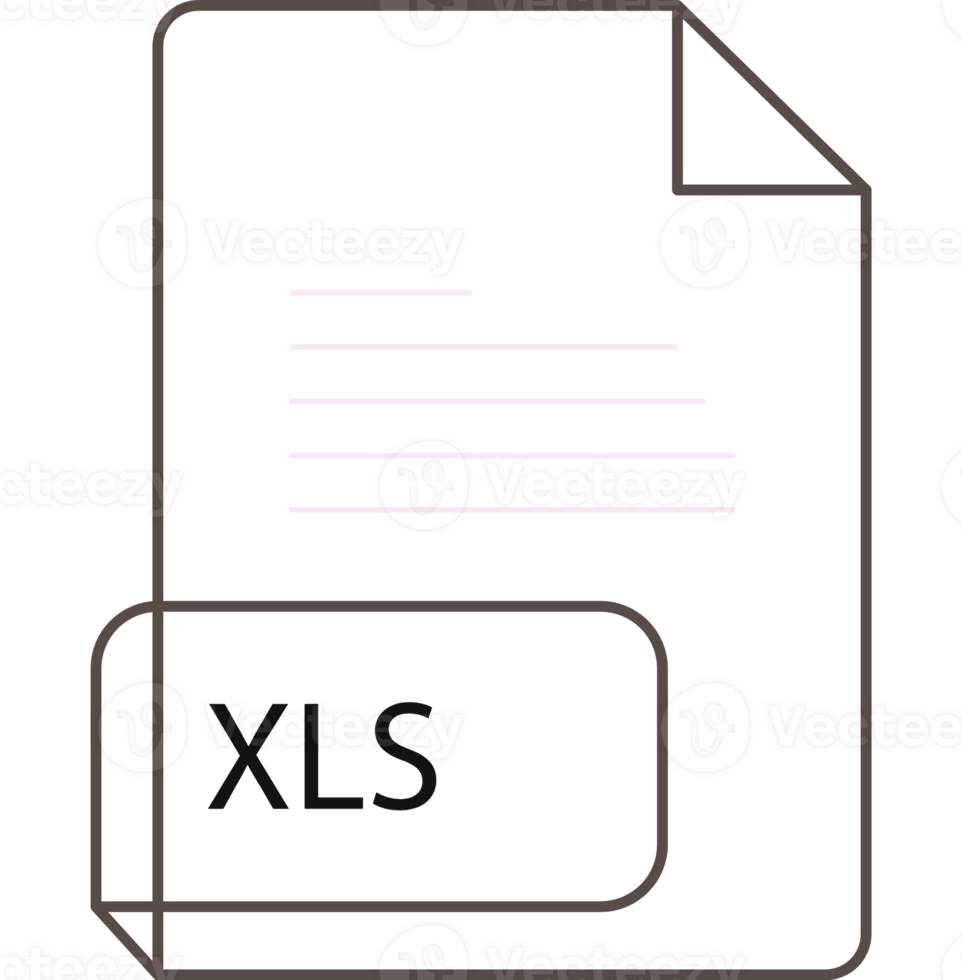 Xls File Extension Icobn Crisp Corners Thick Outline Design Element 57326371 Png