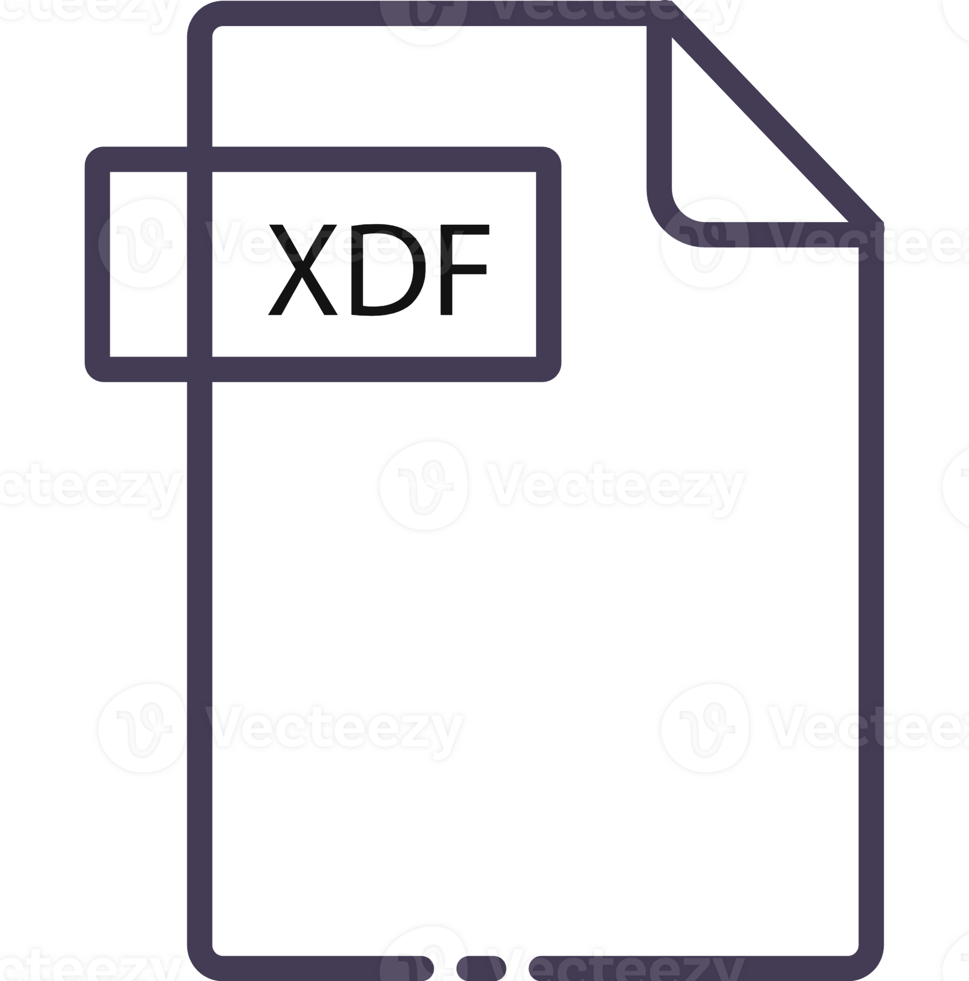 Xdf File Format Minimal Icon With Black Outline Design Element 57326560 Png