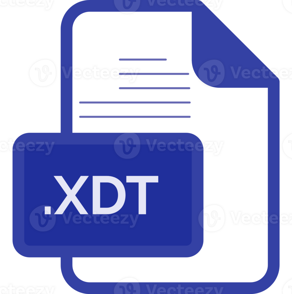 Modern Xdt File Extension Icon Color Fill Rounded Corners Inside