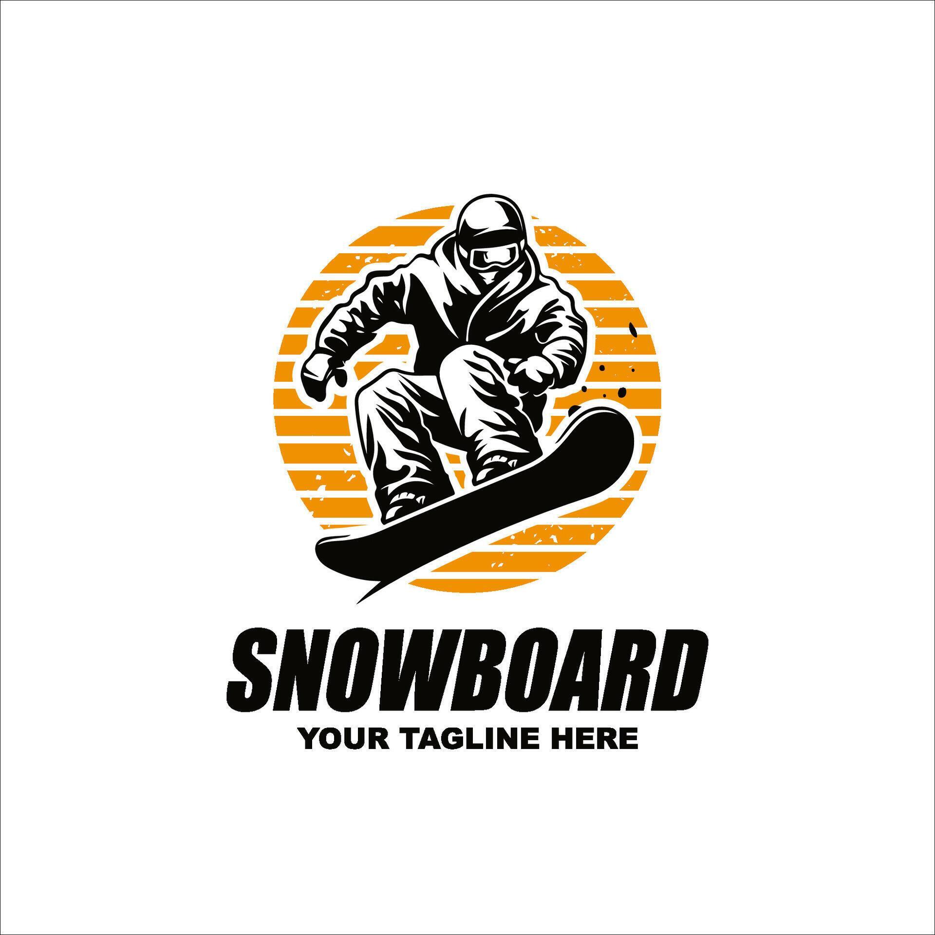 Snowboard emblem Illustration on white background 57327262 Vector Art ...