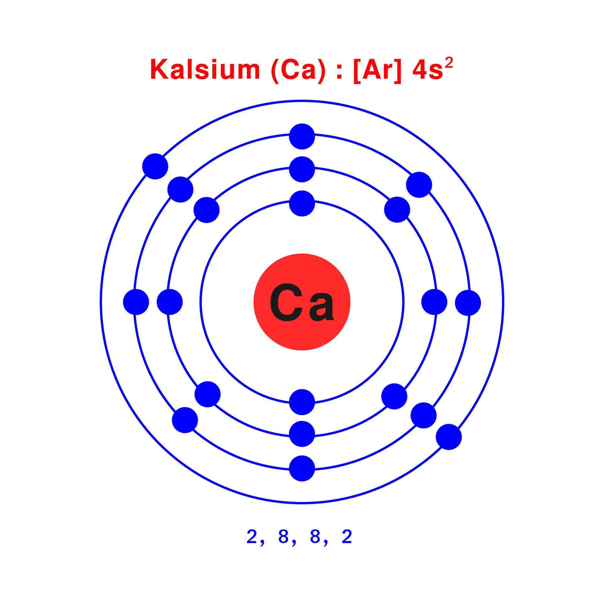 Bohr model of the Calcium atom. electron structure of Calcium 57356145 Vector Art at Vecteezy