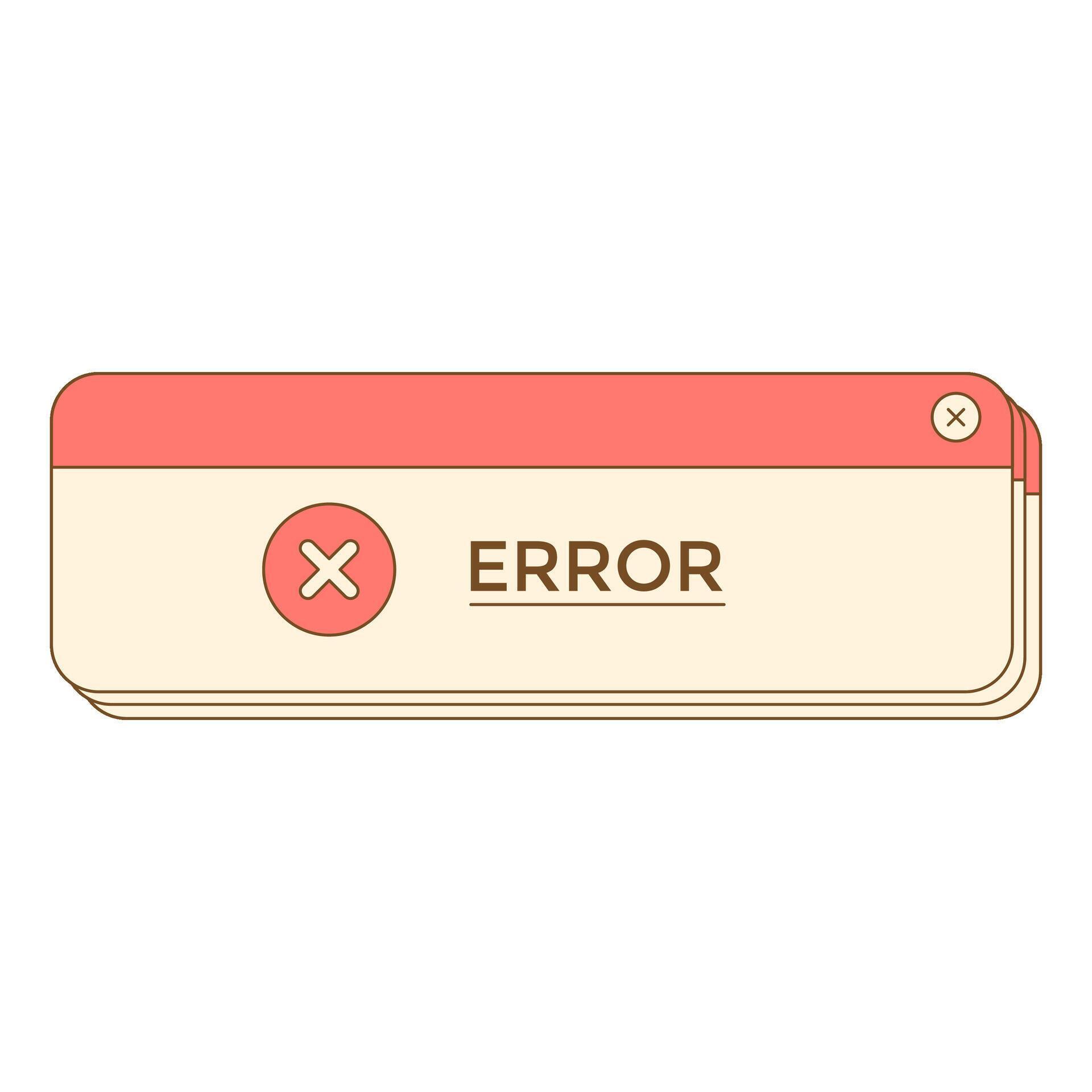 Retro Error UI clipart 57364598 Vector Art at Vecteezy