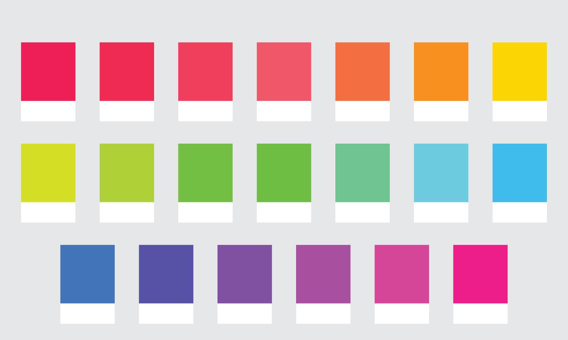 Color Palette 20 Colors of Neon and Electric - Colorful Bright Pink ...