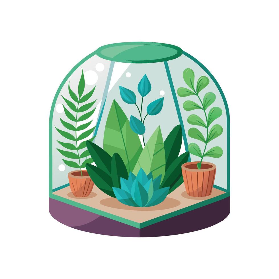 Stylish Terrarium Plant for Unique Aesthetics 57393836 Vector Art at ...