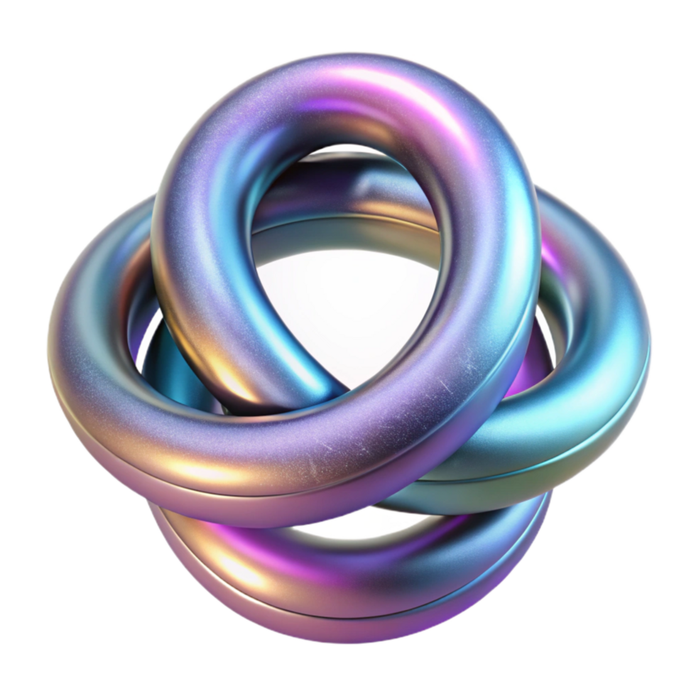 Magnificent Abstract Abstract Interlocking Rings Representing Connection With Metallic Colors