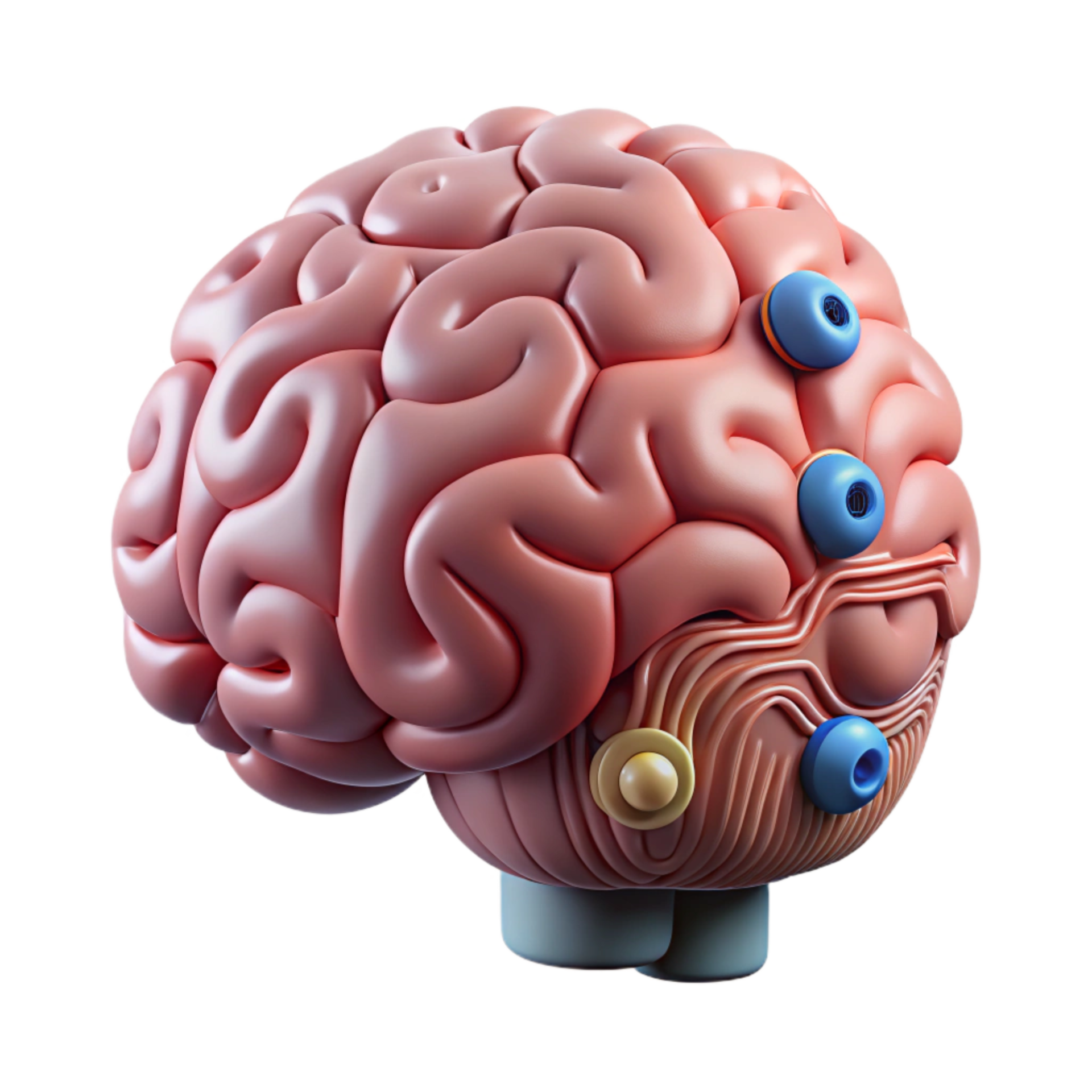 Serene Modern Ai Brain With Cognitive Functions Cutout Original