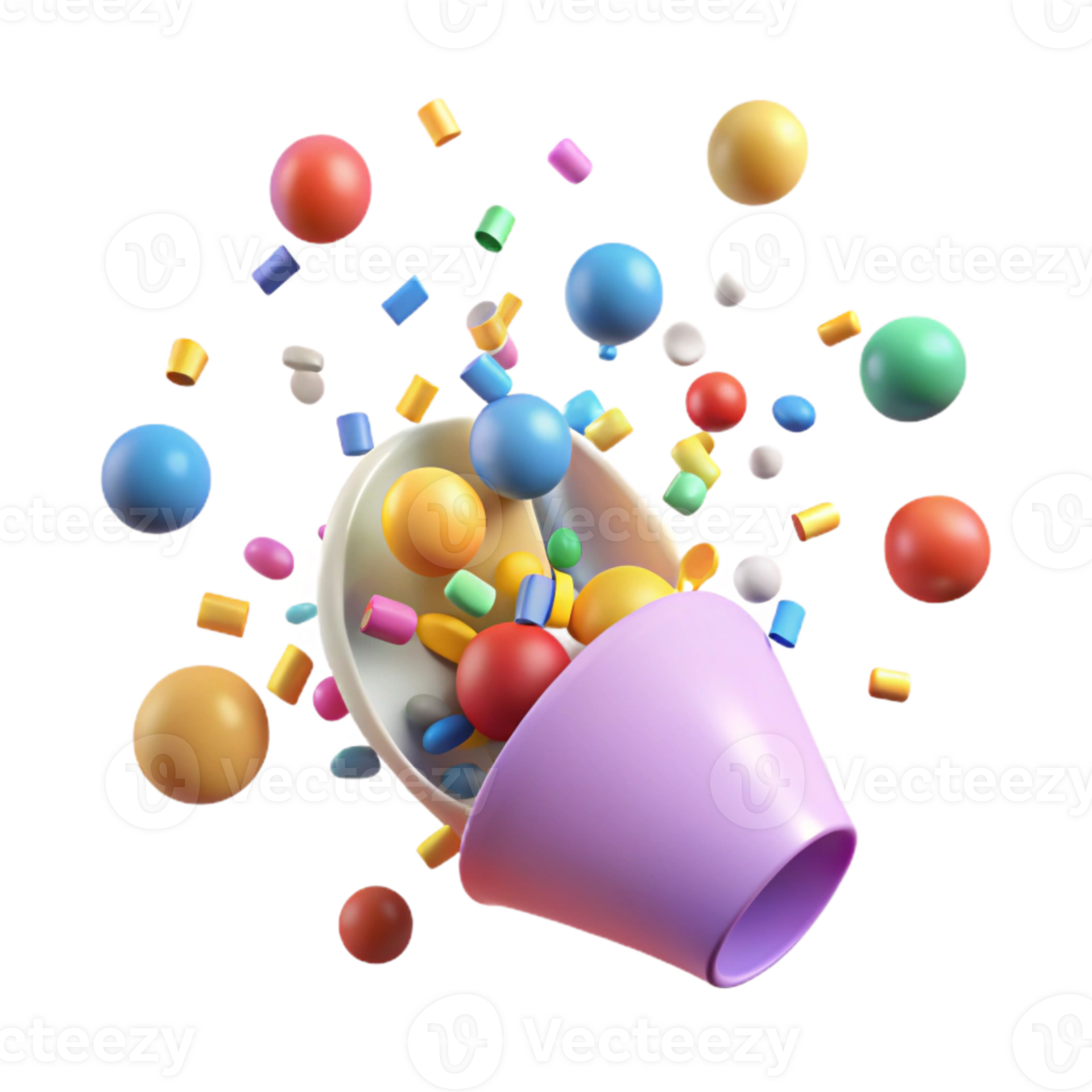 elegant contemporary Confetti Falling Multicolored Celebration Transparent Background 4K ...