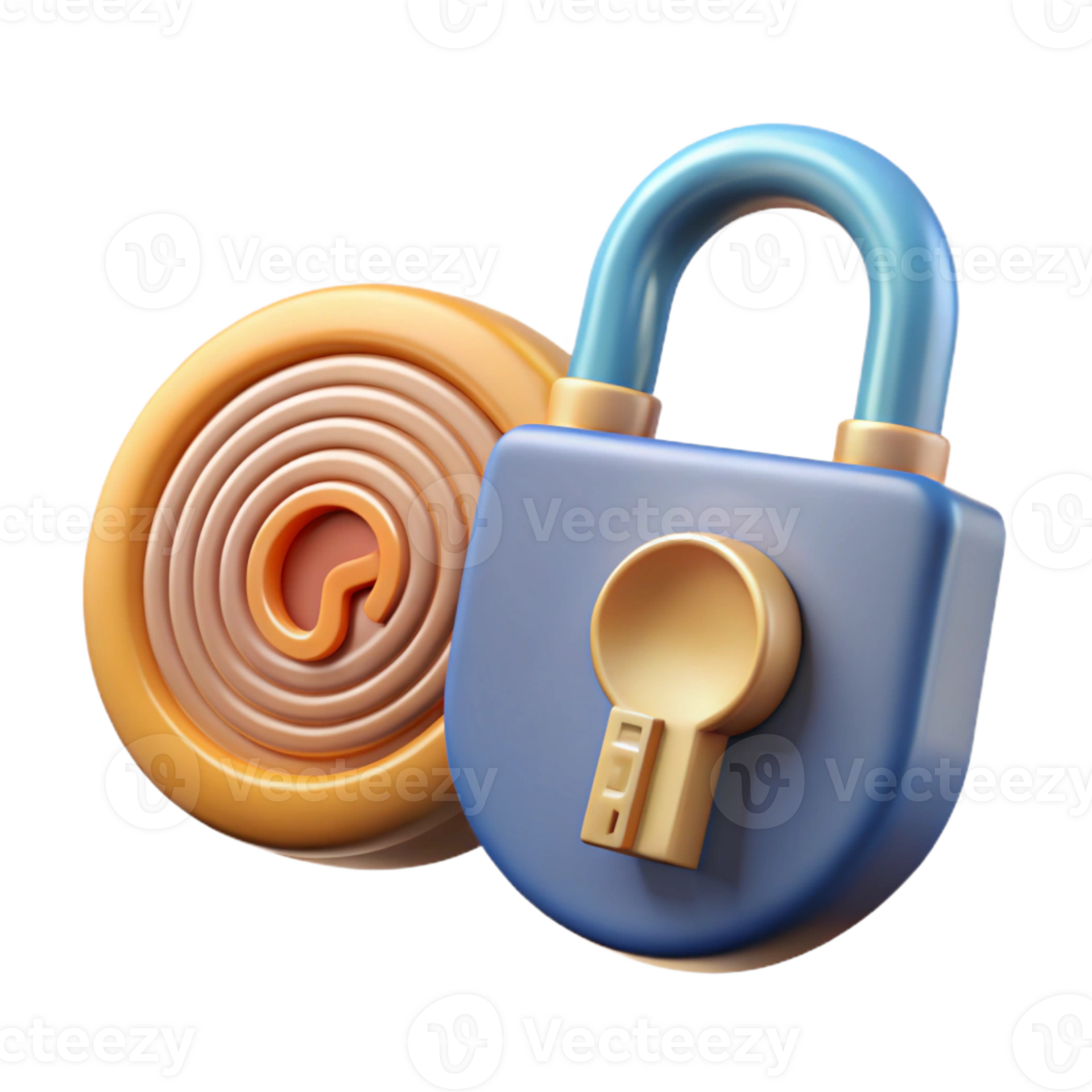 beautiful abstract Data Encryption Key with Chain Cutout Security ...