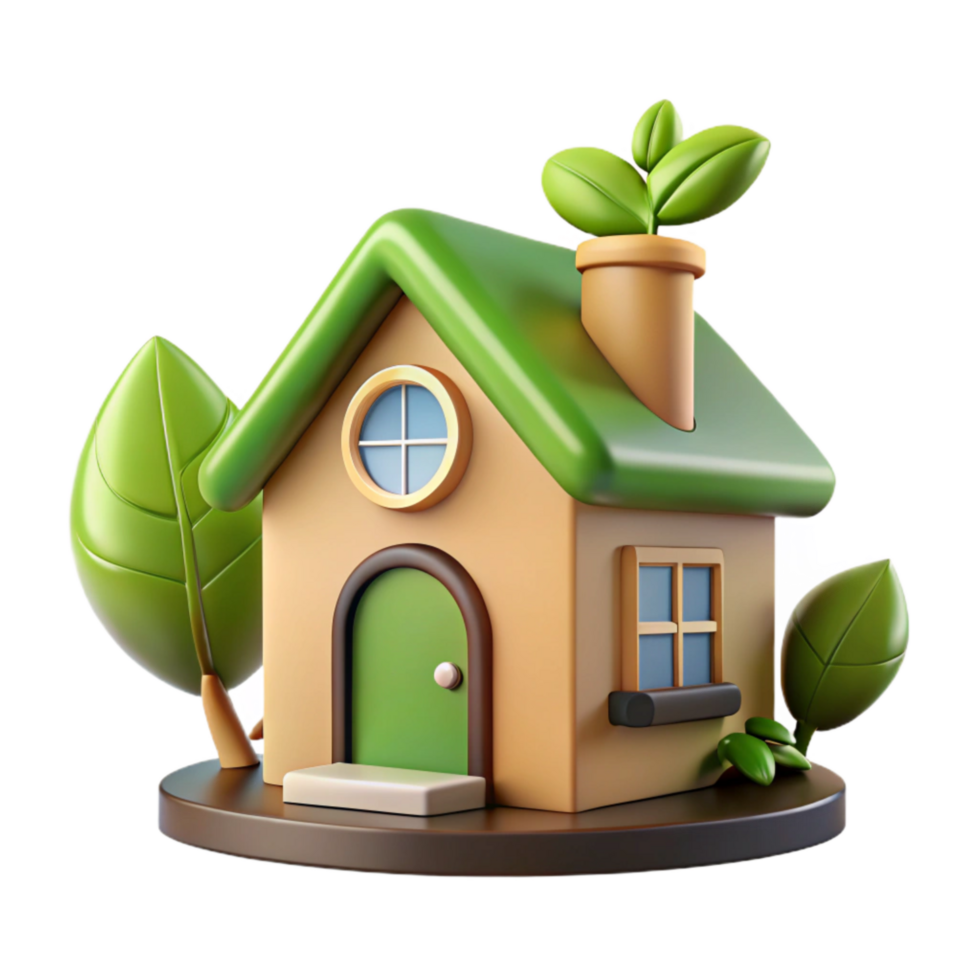 beautiful contemporary Eco Friendly House Illustration Isolated ... beautiful contemporary Eco Friendly House Illustration Isolated ...